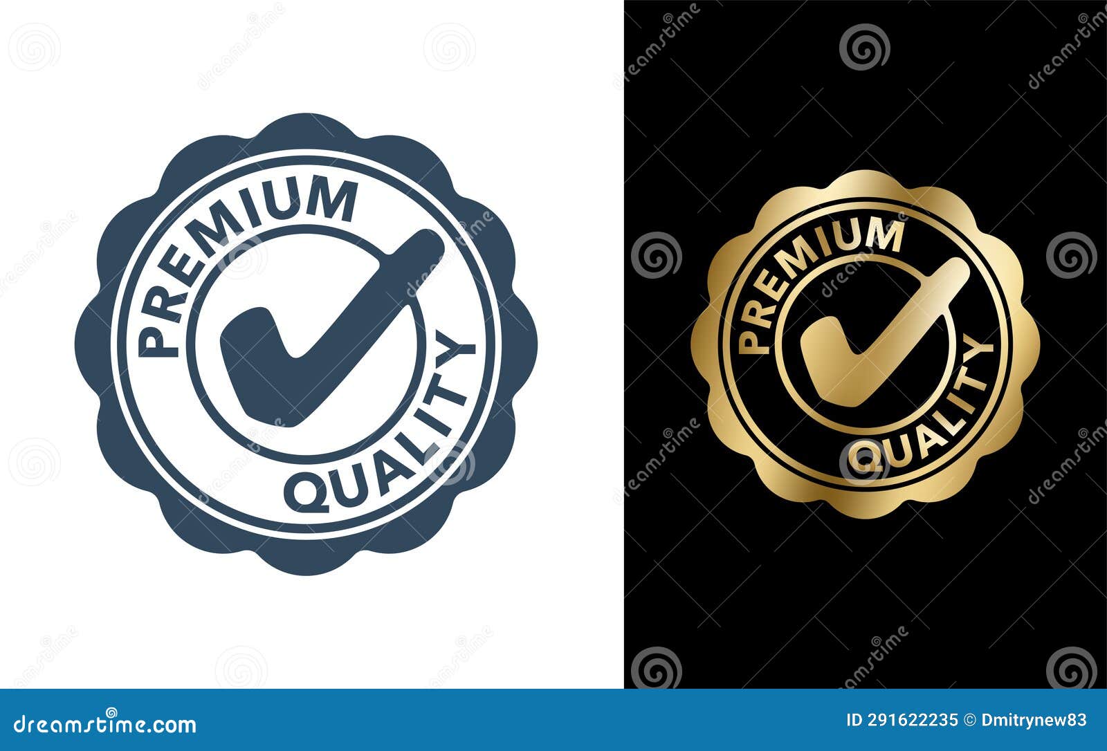 Premium Quality Stamp Label with Check Mark Stock Illustration ...