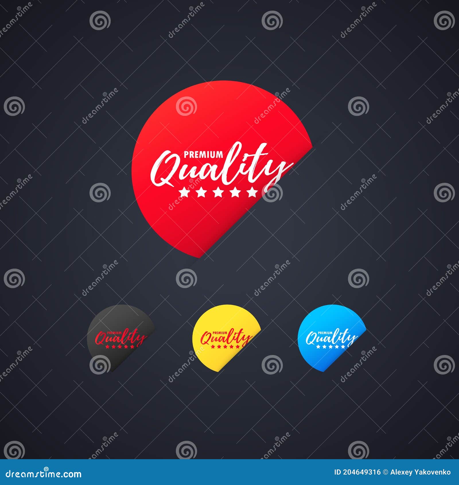 Premium Quality Sticker Set. for Graphic and Web Design. Vector on ...