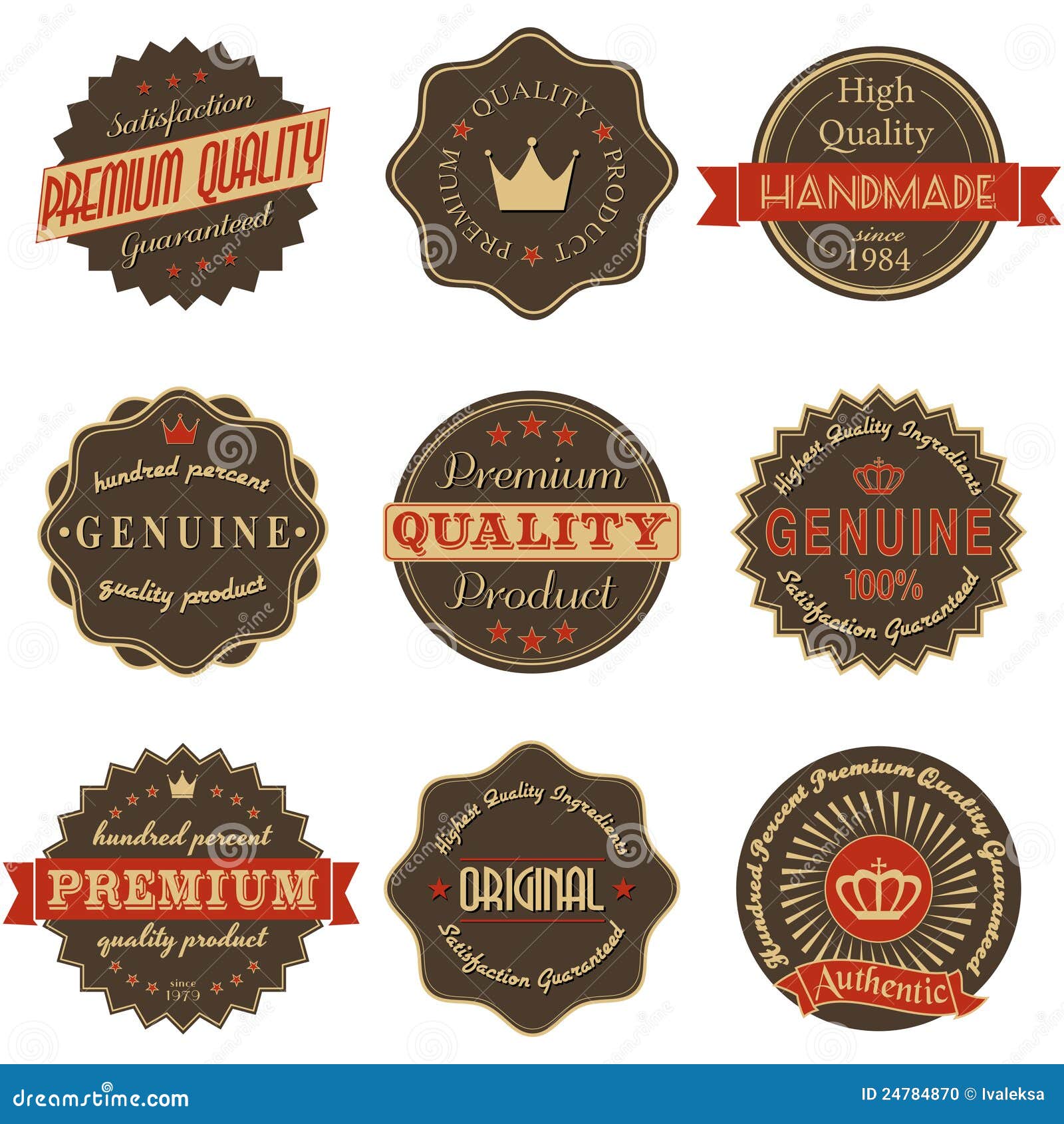 Premium Quality Vintage Labels Stock Vector - Illustration of insignia ...