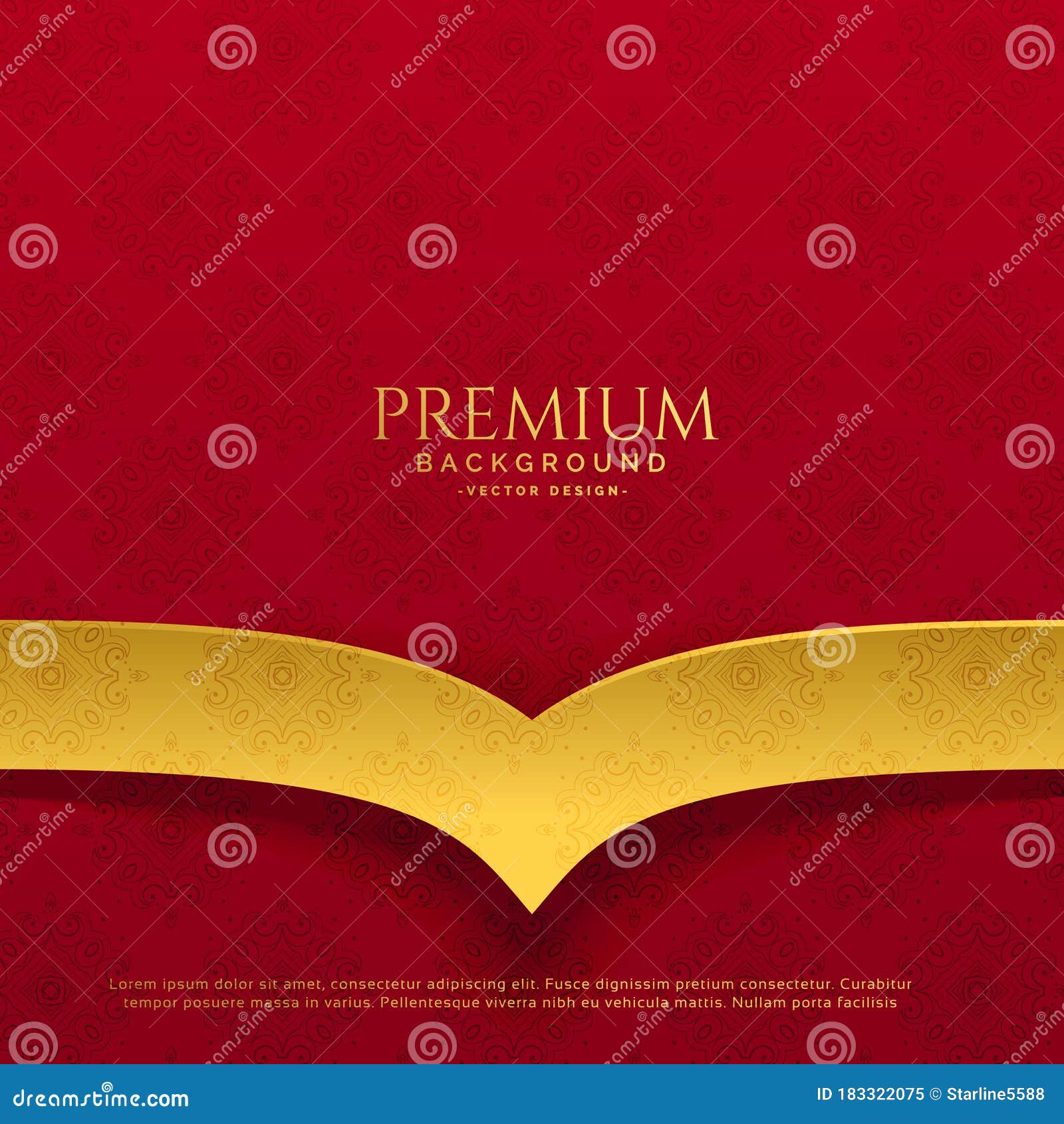 Premium Red and Golden Background Design Stock Vector - Illustration of ...