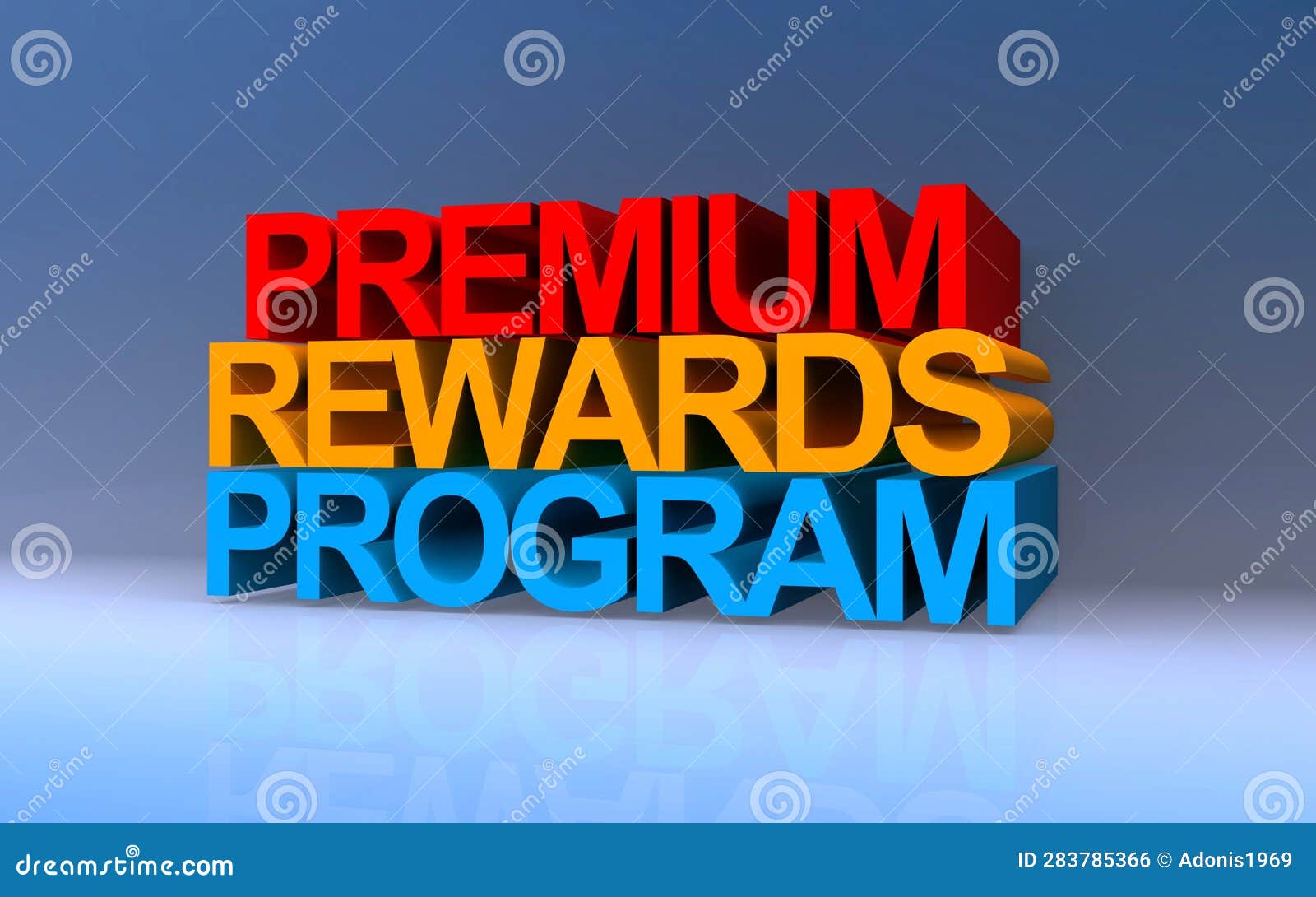 Premium Rewards Program on Blue Stock Illustration - Illustration of ...
