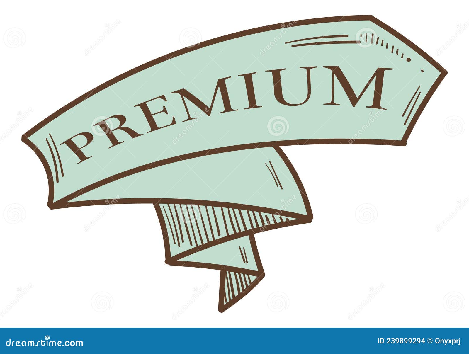 Premium Ribbon. Arrow Shape Label in Retro Style Stock Vector ...