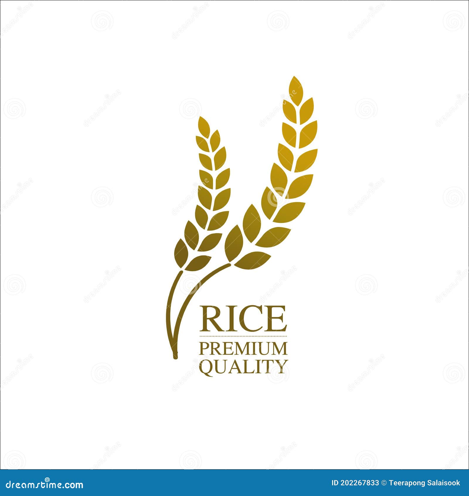 Premium Rice Great Quality Design Concept Vector. Stock Vector ...
