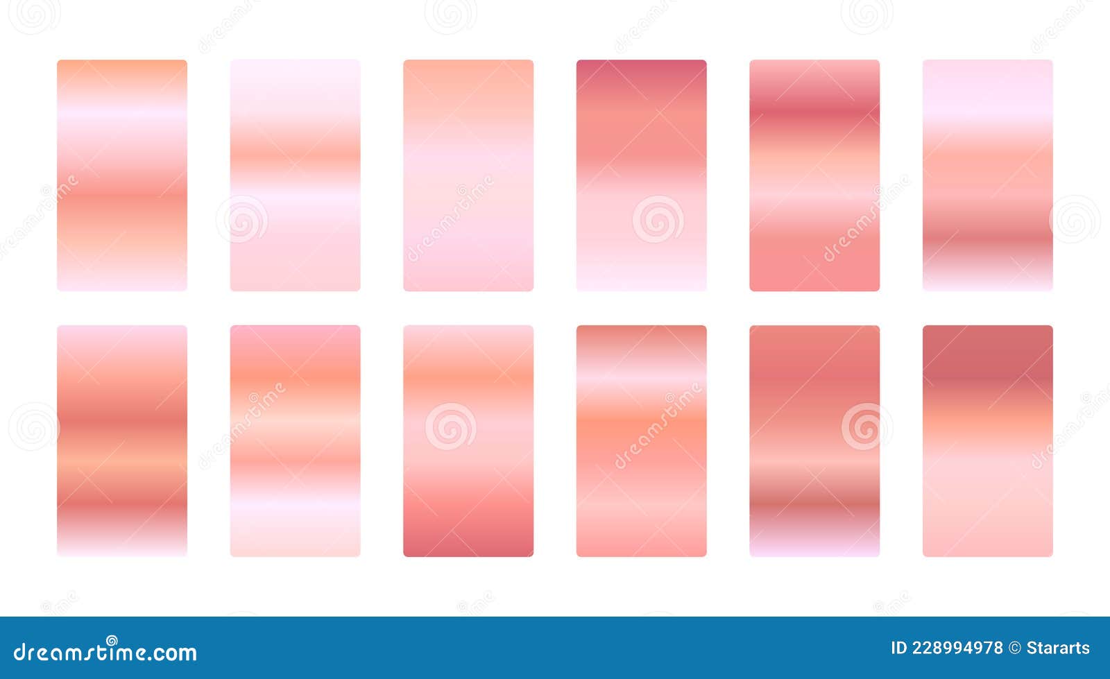 Premium Rose Gold Gradients Set Stock Vector - Illustration of abstract ...