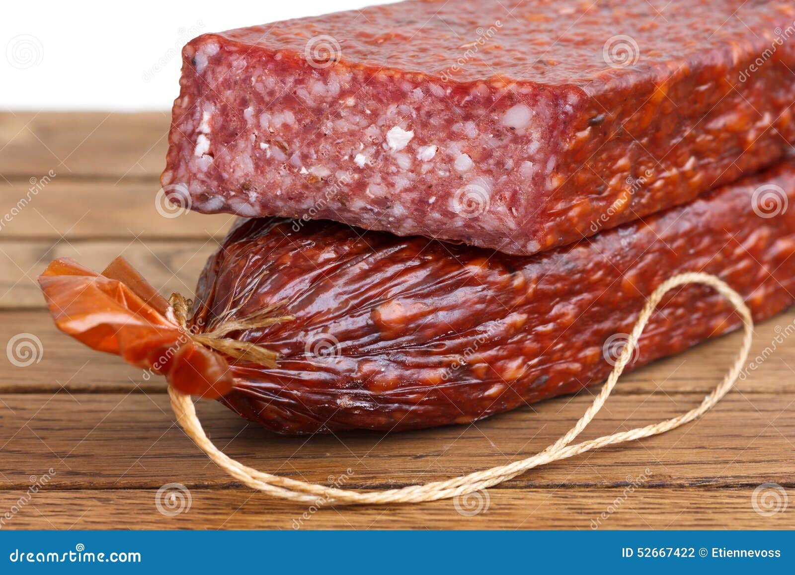 Premium Salami, Cut on Wood Stock Photo - Image of macro, exclusive ...