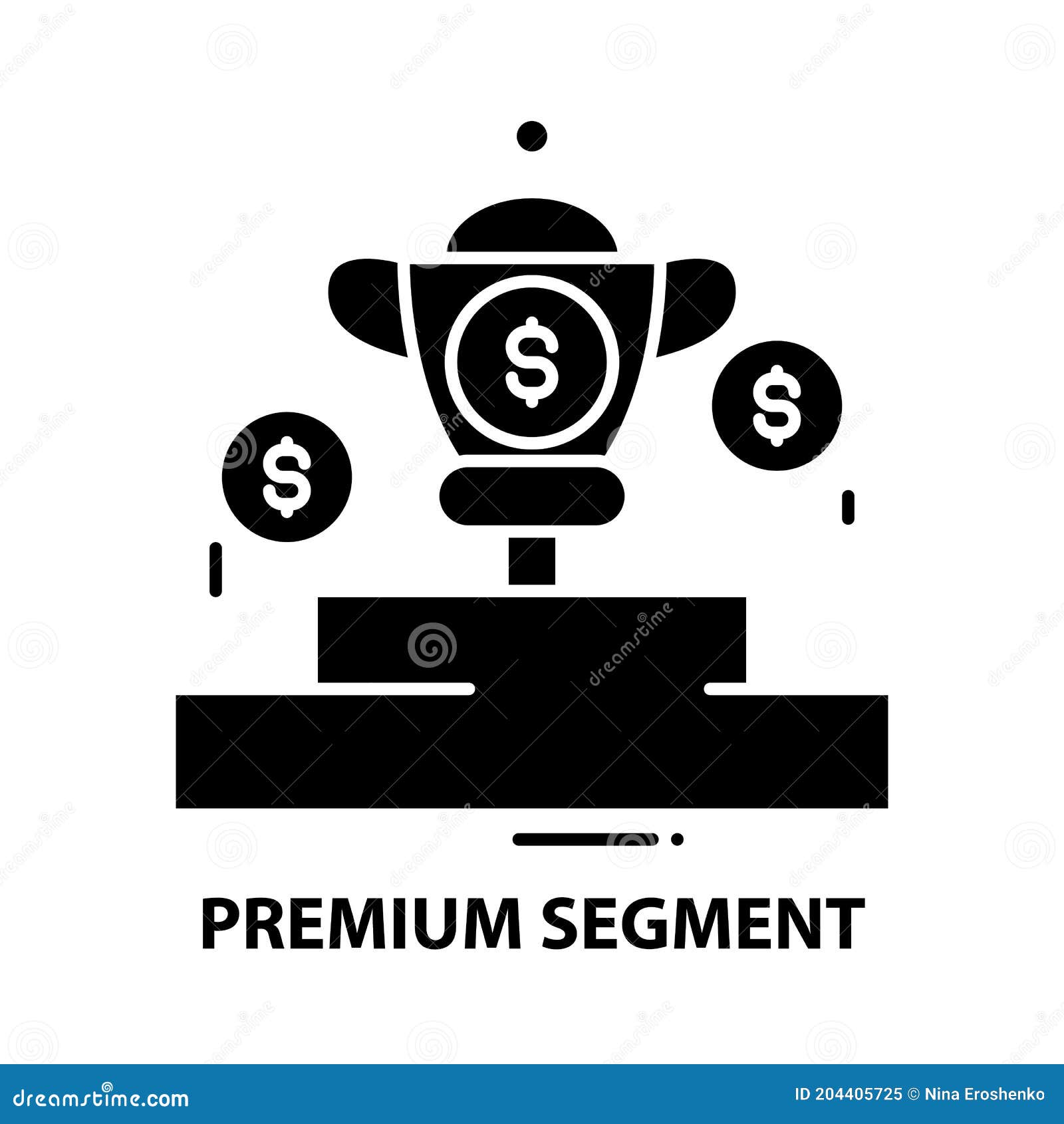Premium Segment Icon, Black Vector Sign with Editable Strokes, Concept ...