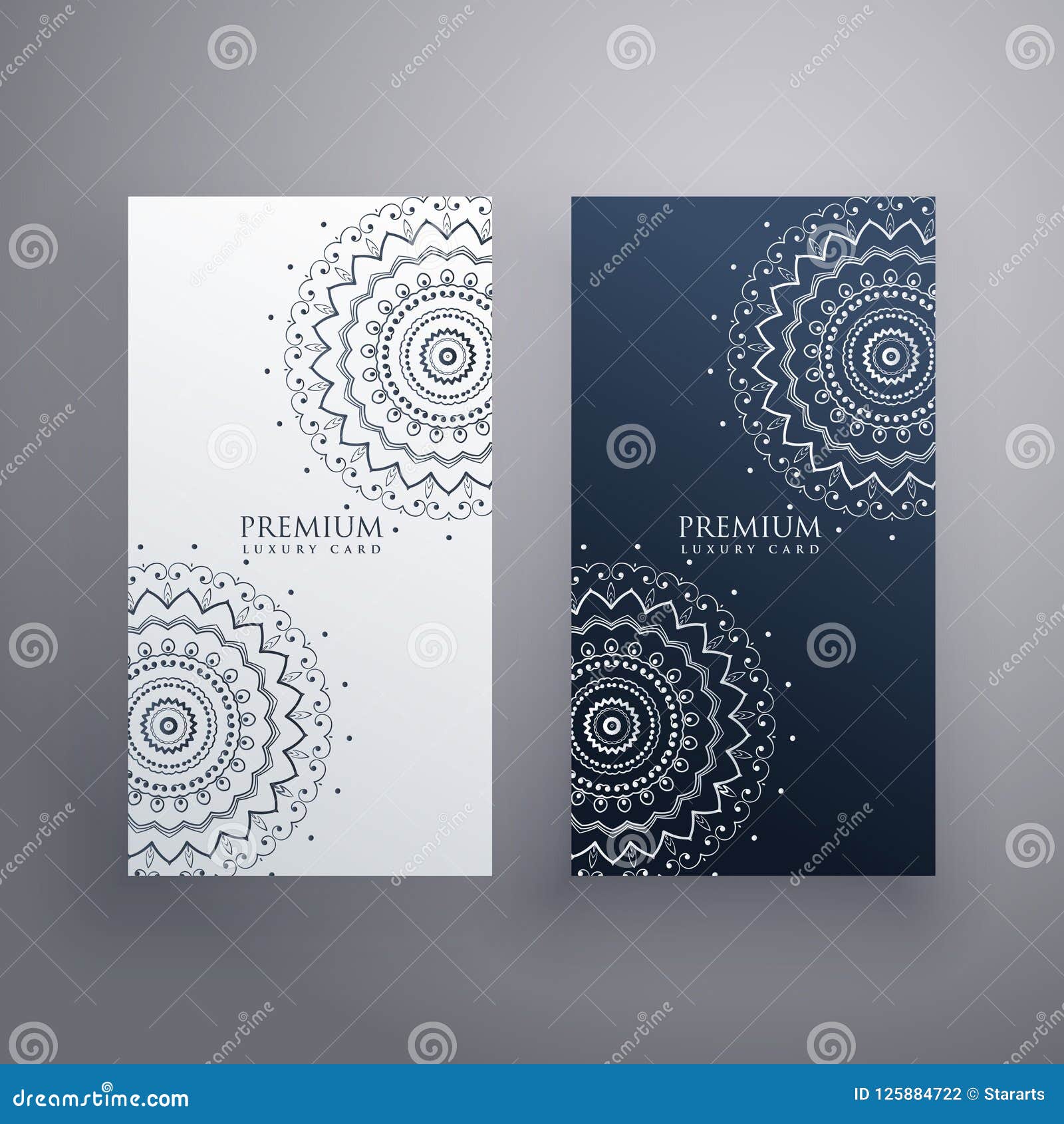 Premium Set of Mandala Card Designs Stock Vector - Illustration of ...