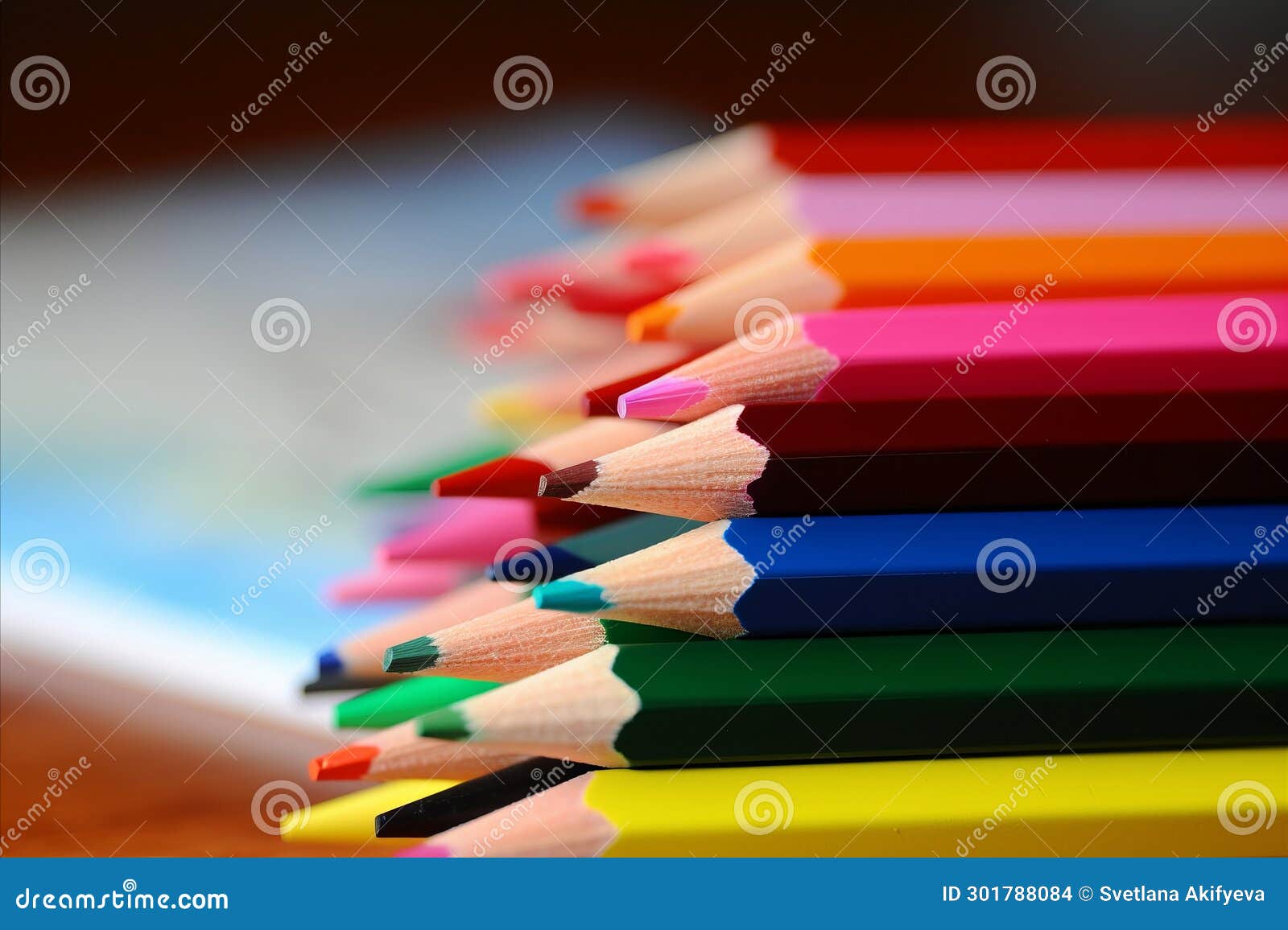 Premium Set of Vibrant Assorted Colored Pencils for Artistic Drawing ...