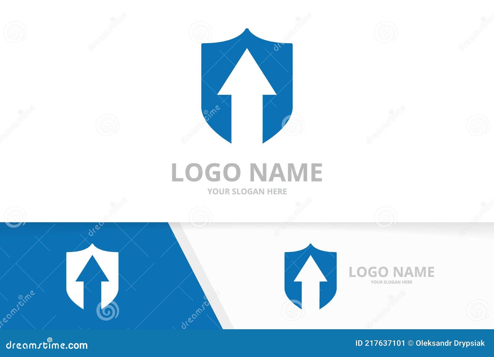 Premium Shield and Arrow Logo Combination. Business Security Logotype ...