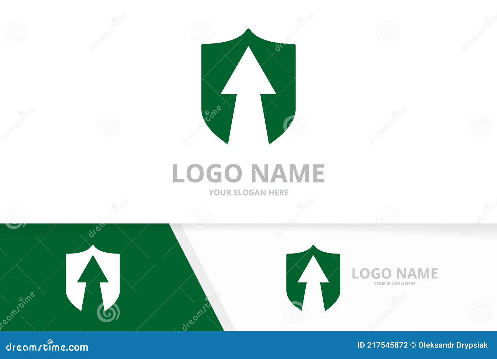 Premium Shield Logo Combination. Business Shield and Arrow Up Logotype ...
