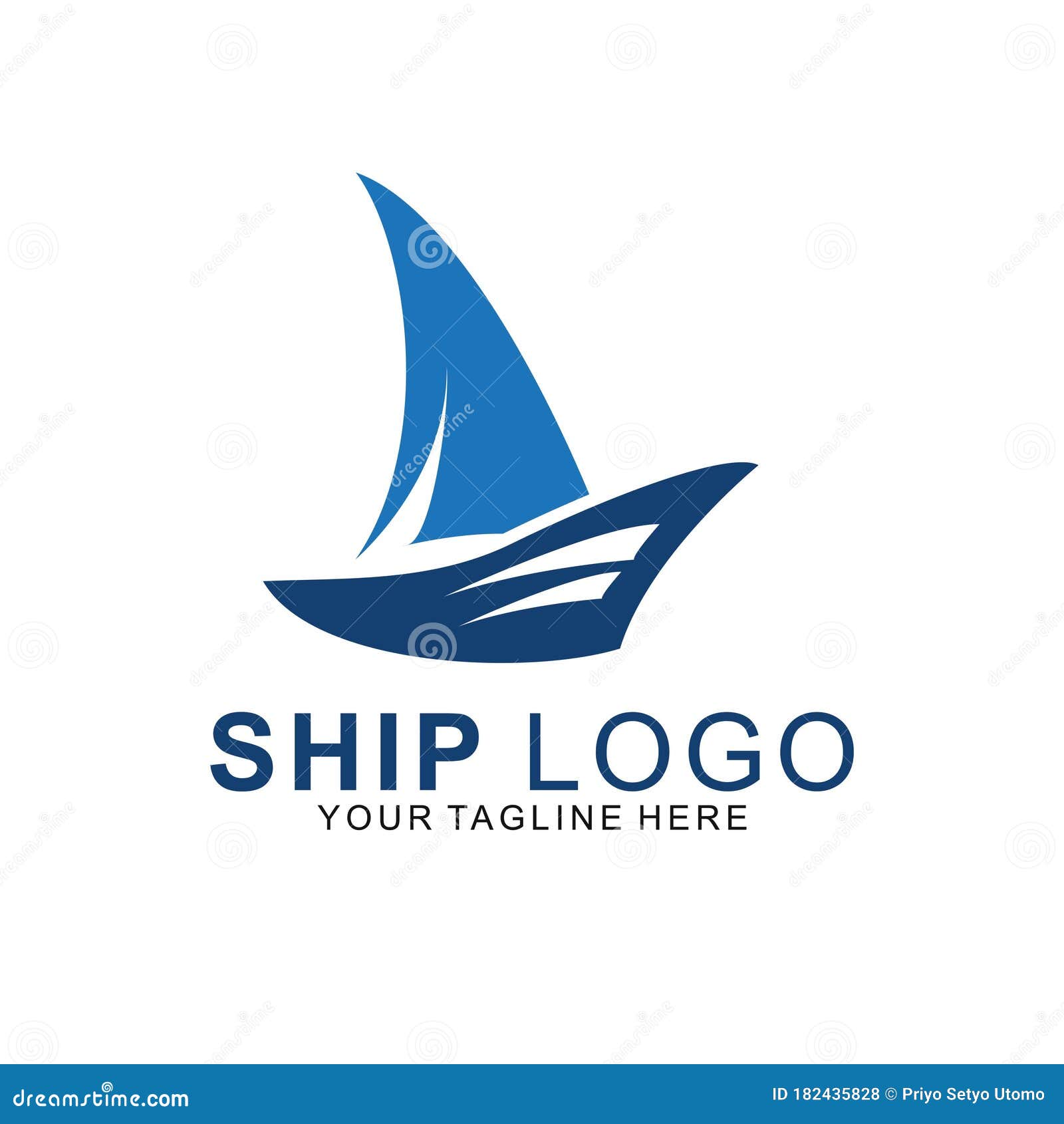 Premium Ship Logo with Modern Concept Stock Illustration - Illustration ...