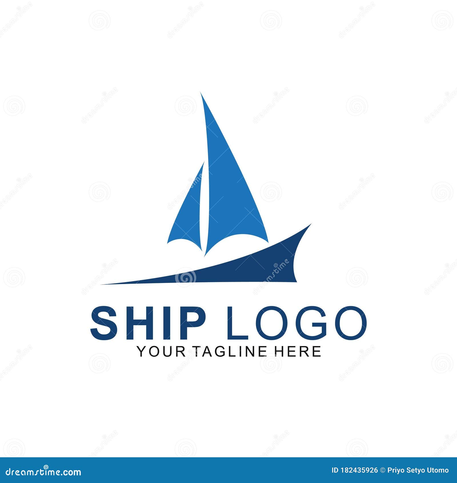 Premium Ship Logo with Modern Concept Stock Illustration - Illustration ...