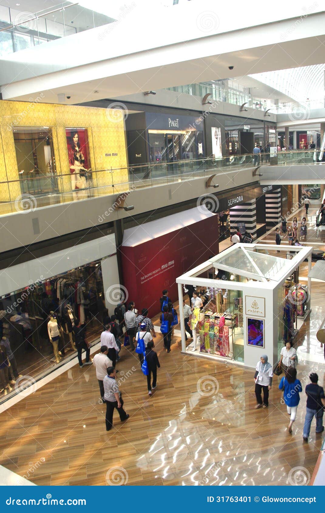 Premium shopping mall editorial photo. Image of crowd - 31763401