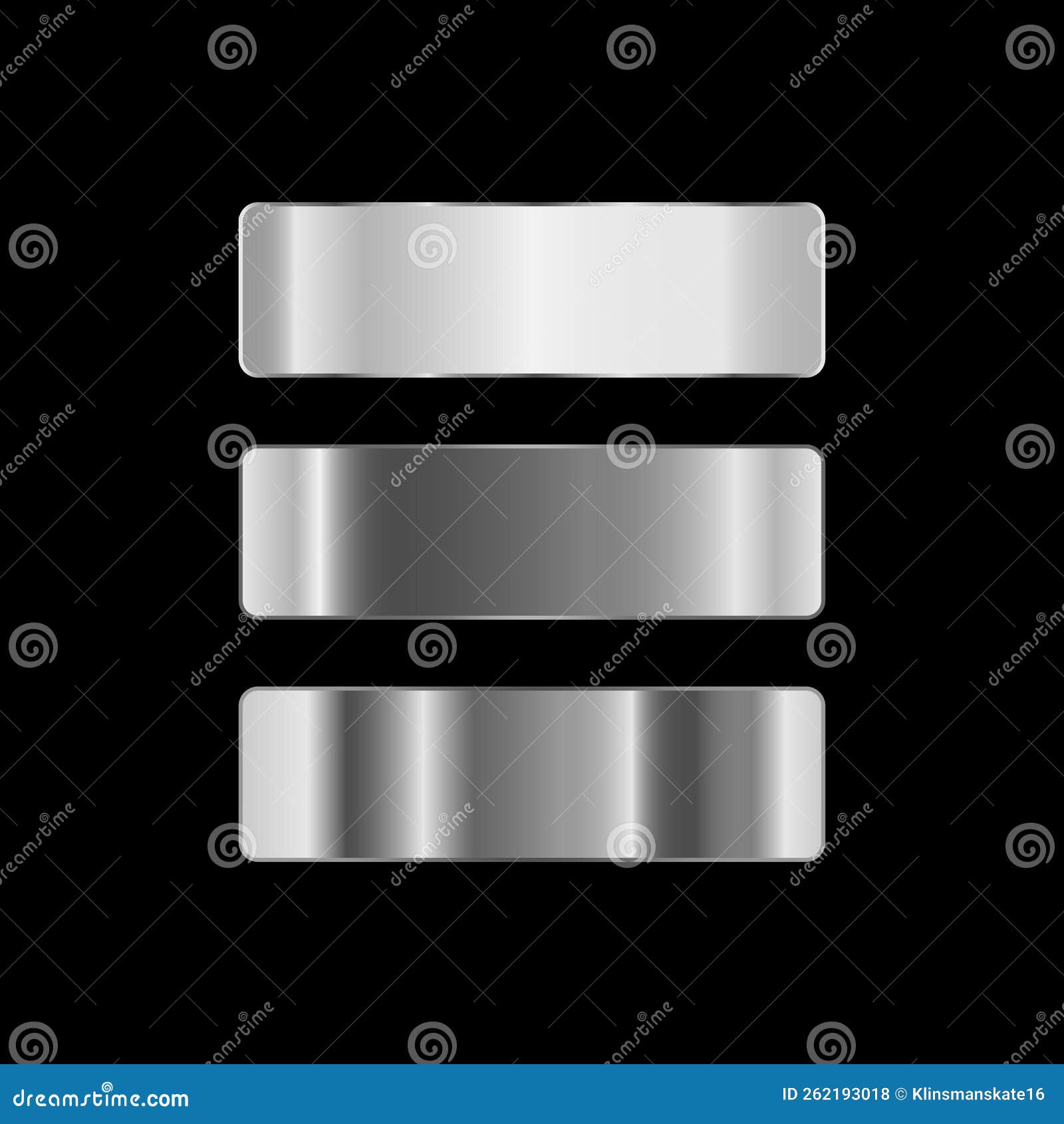 Premium Silver Gradient Swatches Vector Stock Vector - Illustration of ...