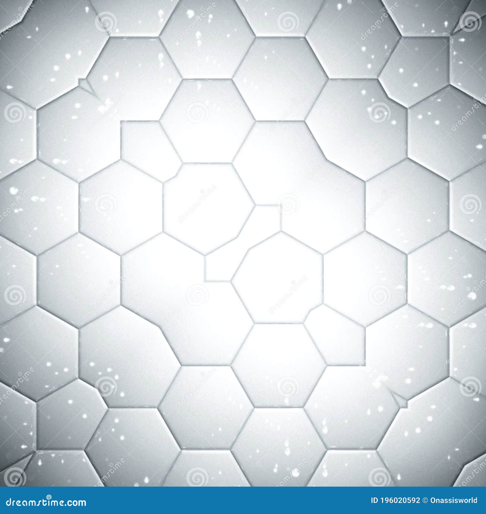 Premium Silver Shiny Abstract Hexagon Surfaces Stock Illustration ...