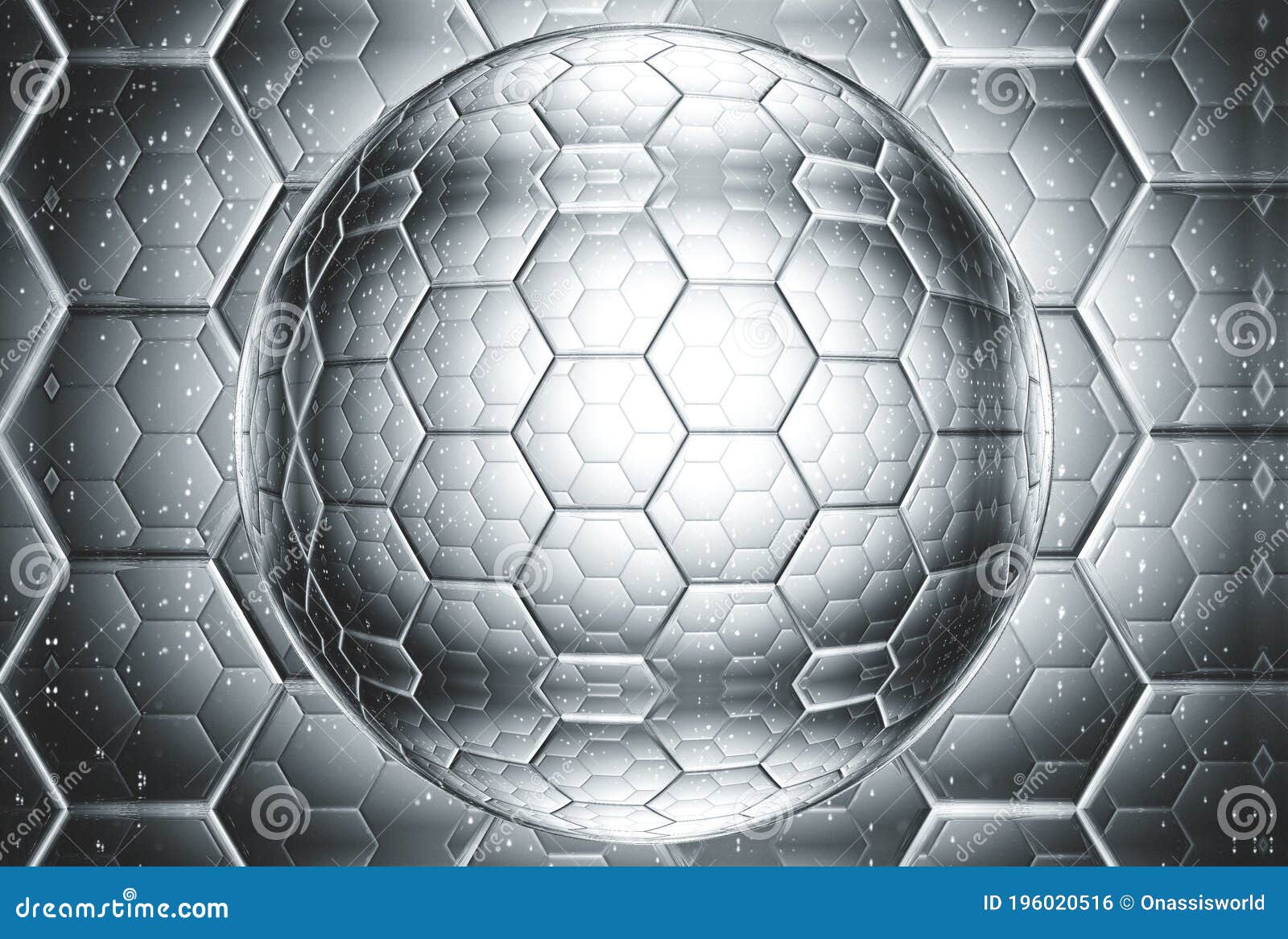 Premium Silver Shiny Abstract Hexagon Surfaces Stock Illustration ...