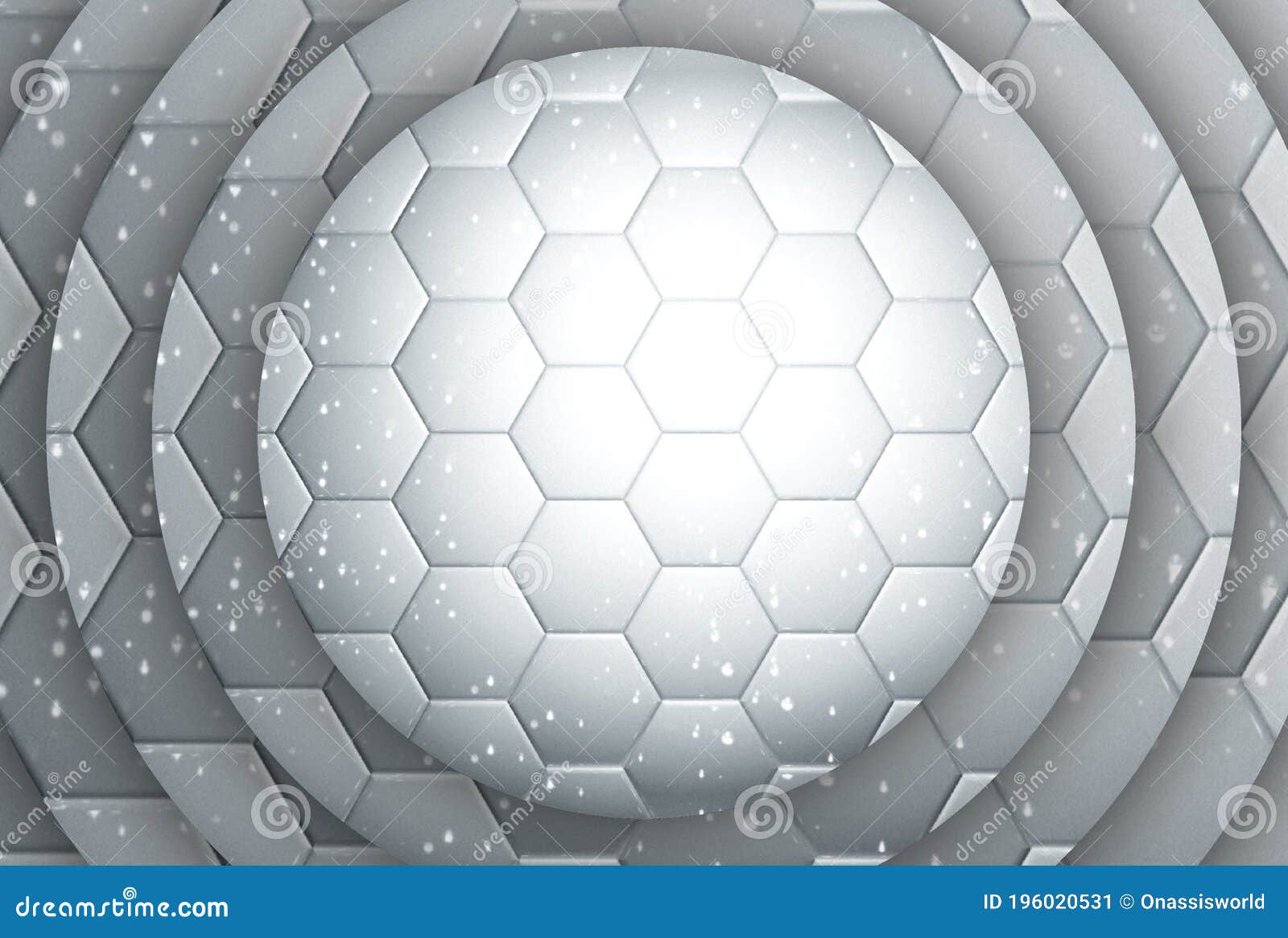 Premium Silver Shiny Abstract Hexagon Surfaces Stock Illustration ...