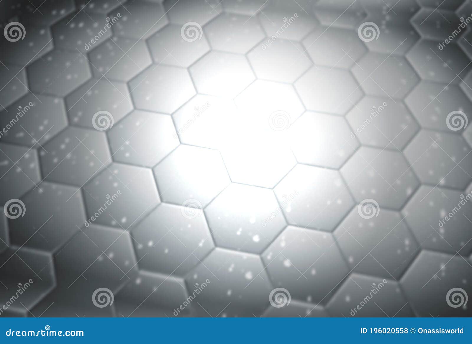 Premium Silver Shiny Abstract Hexagon Surfaces Stock Illustration ...