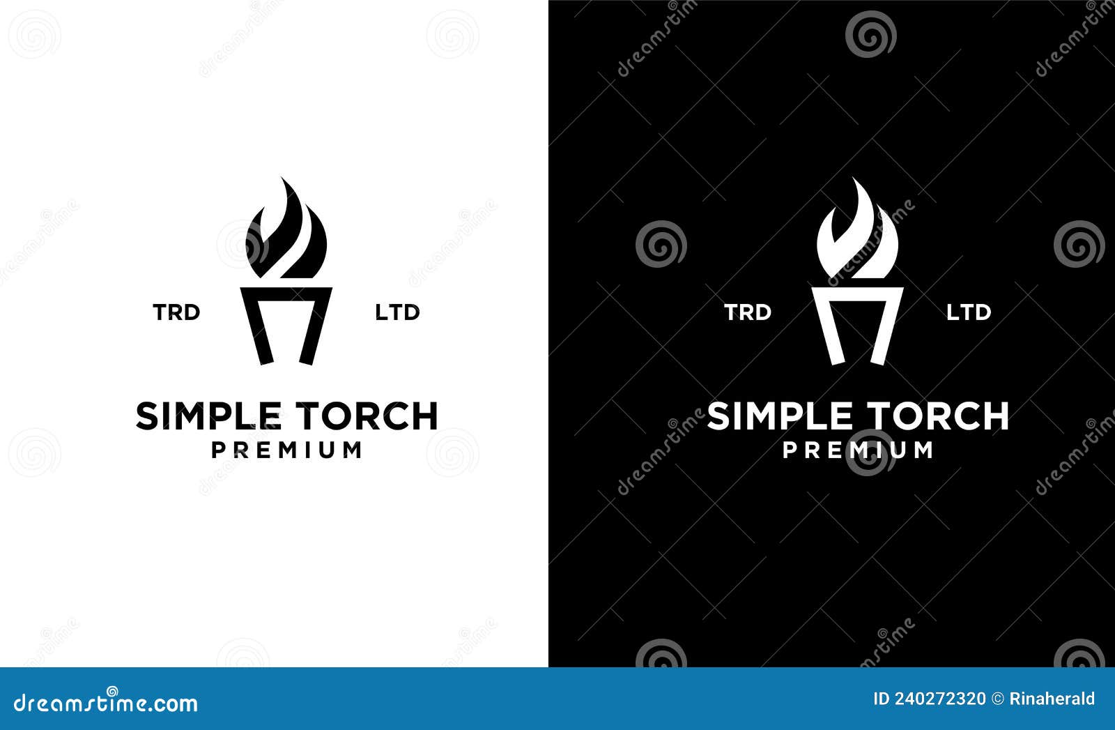 Premium Simple Torch Logo Vector Symbol Illustration Design Stock ...