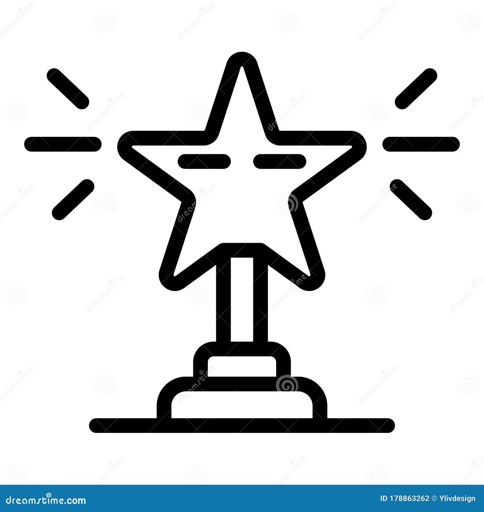 Premium Star Icon, Outline Style Stock Vector - Illustration of ...