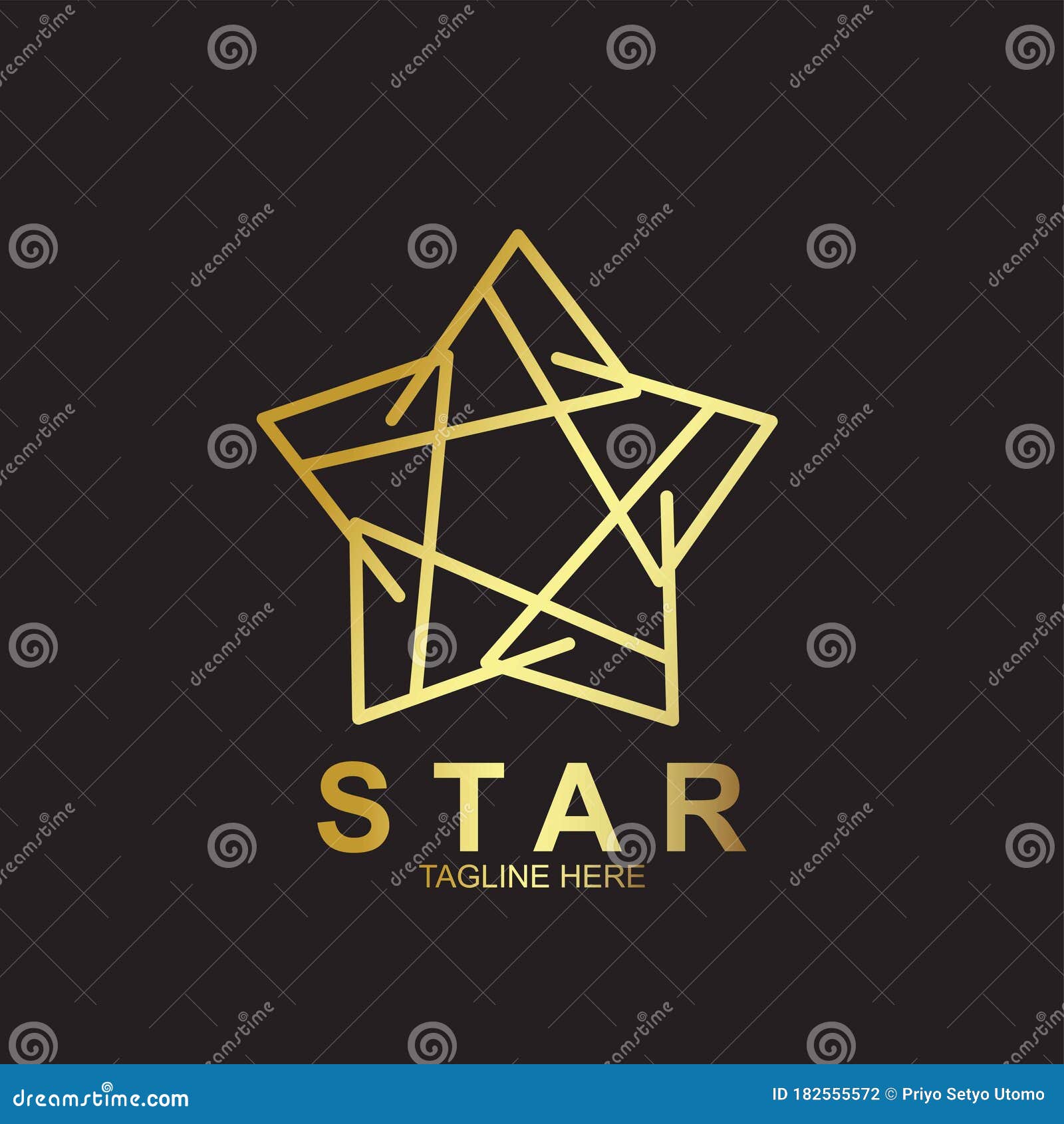 Premium star logo design stock vector. Illustration of meteorite ...