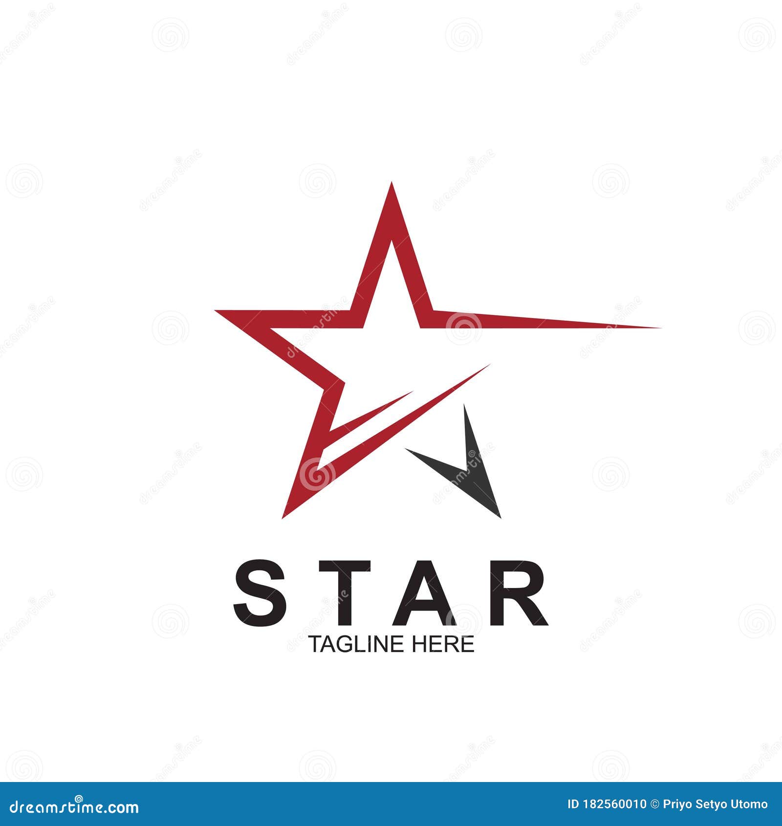 Premium star logo design stock photo. Image of shape - 182560010