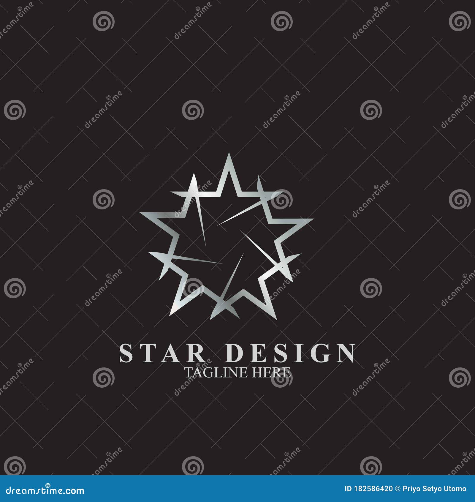 Premium star logo design stock vector. Illustration of bright - 182586420