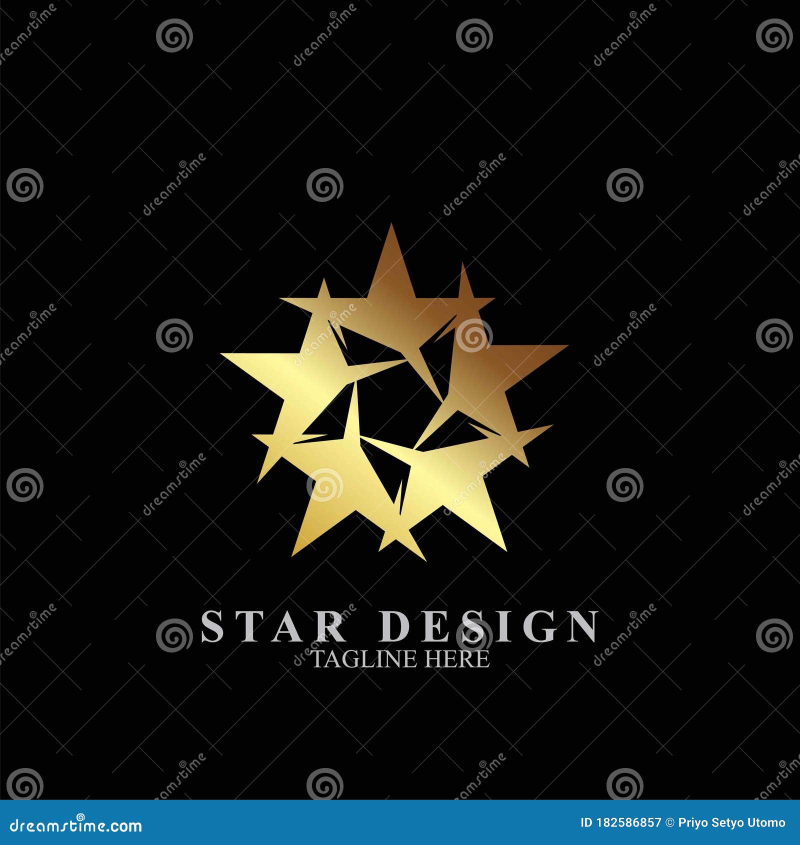 Premium star logo design stock vector. Illustration of vector - 182586857
