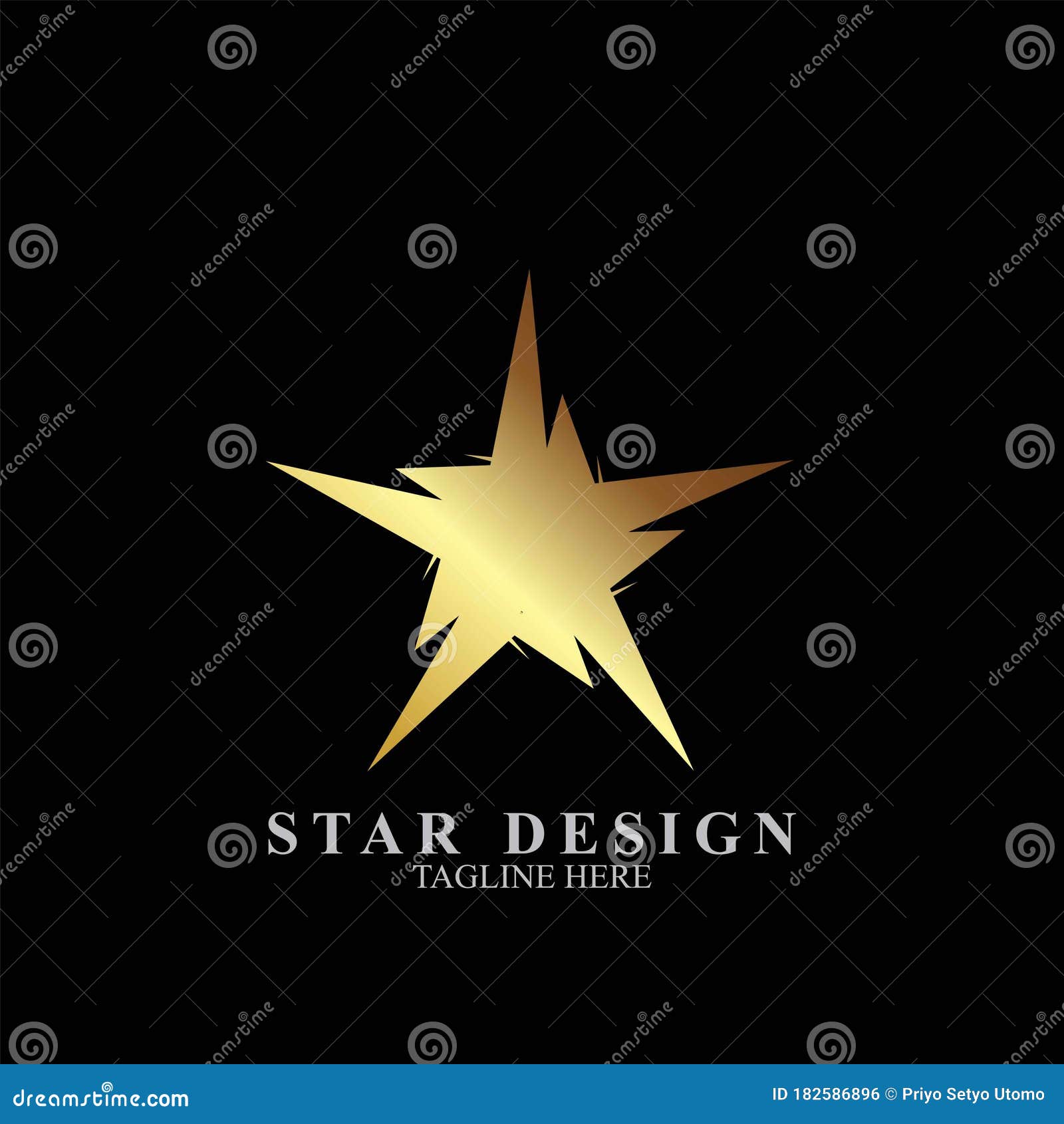 Premium star logo design stock vector. Illustration of vector - 182586896