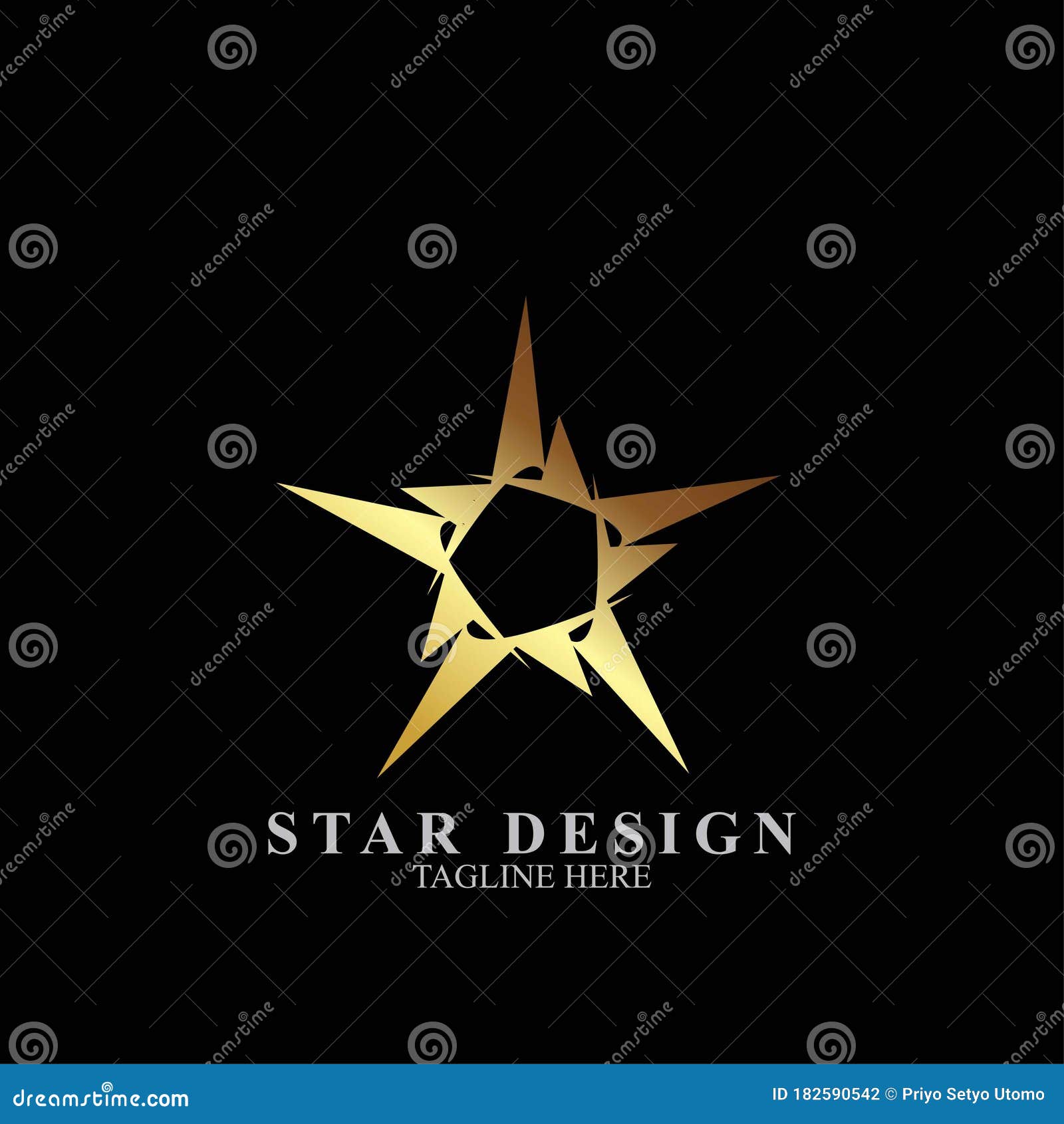 Premium star logo design stock vector. Illustration of space - 182590542