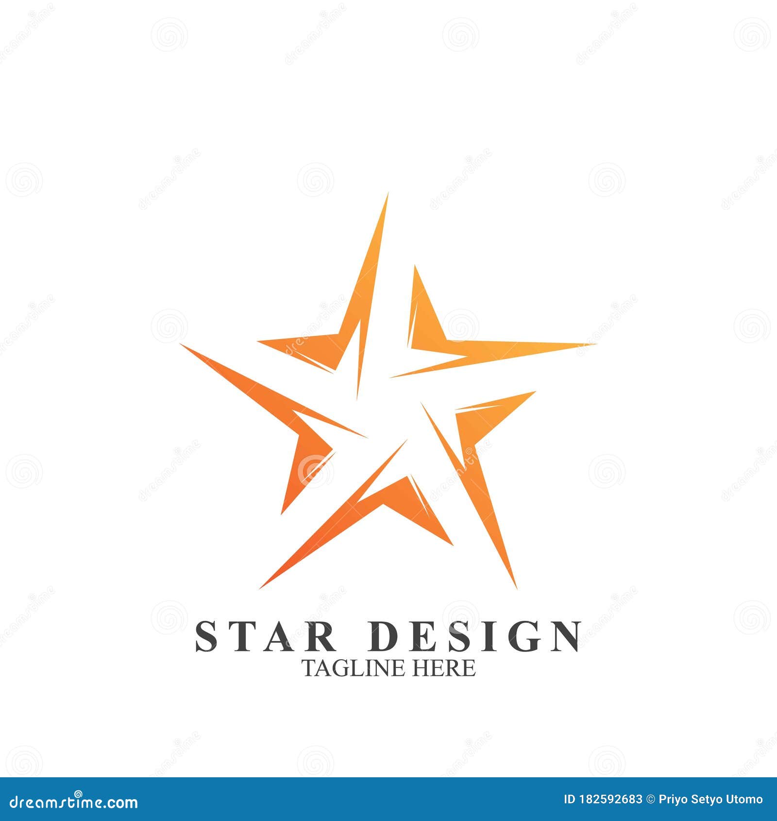 Premium star logo design stock vector. Illustration of button - 182592683