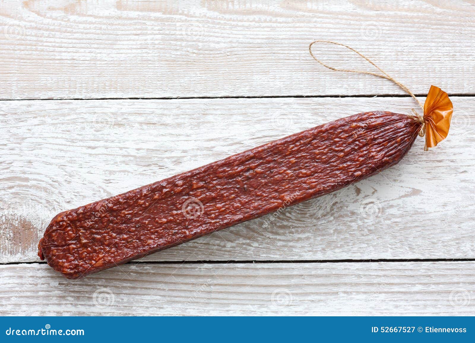 Premium Stick of Salami with String Stock Image - Image of snack, pork ...