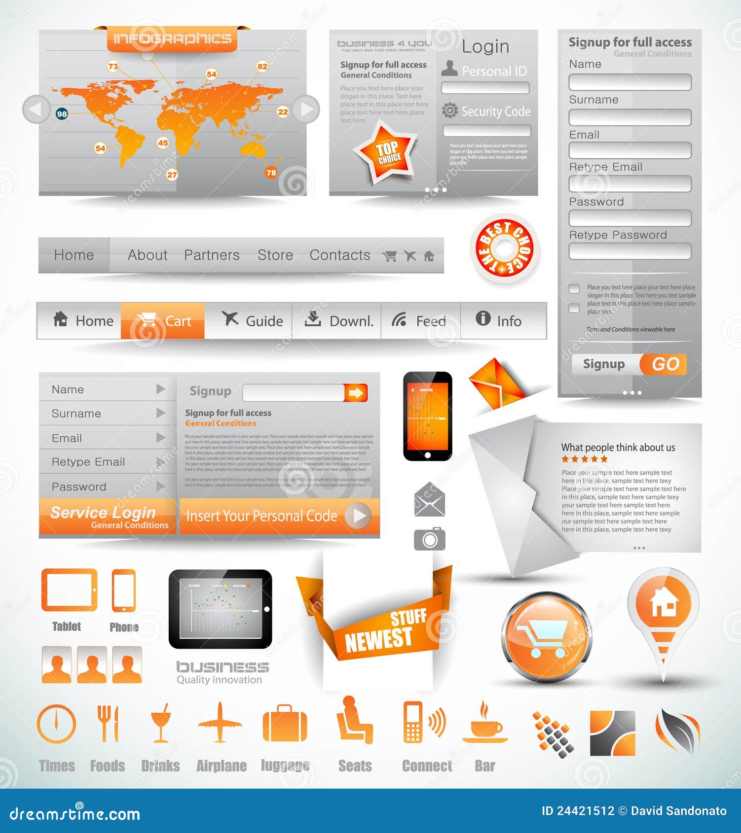 Premium Templates and Web Stuff Master Collection Stock Vector ...