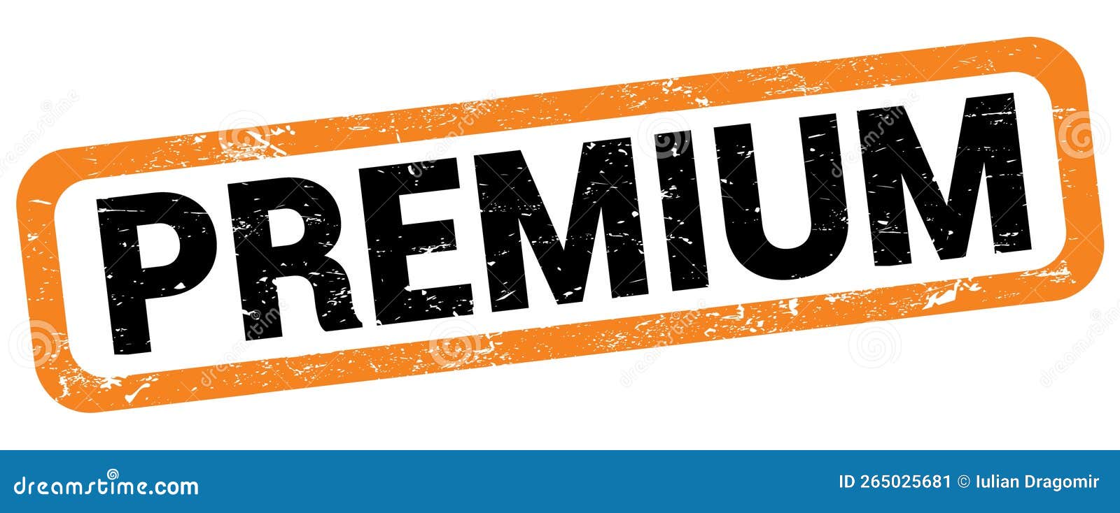 PREMIUM Text Written on Orange-black Rectangle Stamp Stock Illustration ...