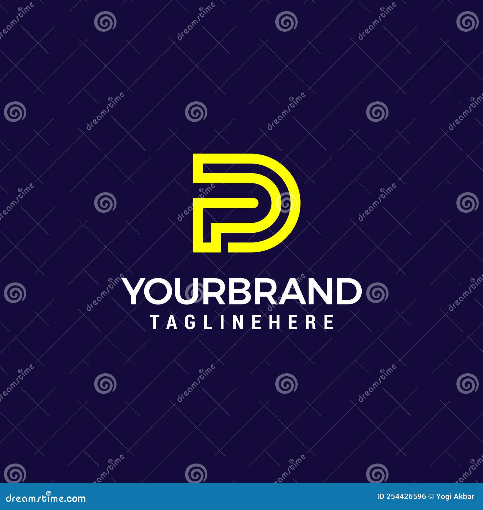 Premium Vector Abstract Modern PD Letter Logo Line Design Template ...