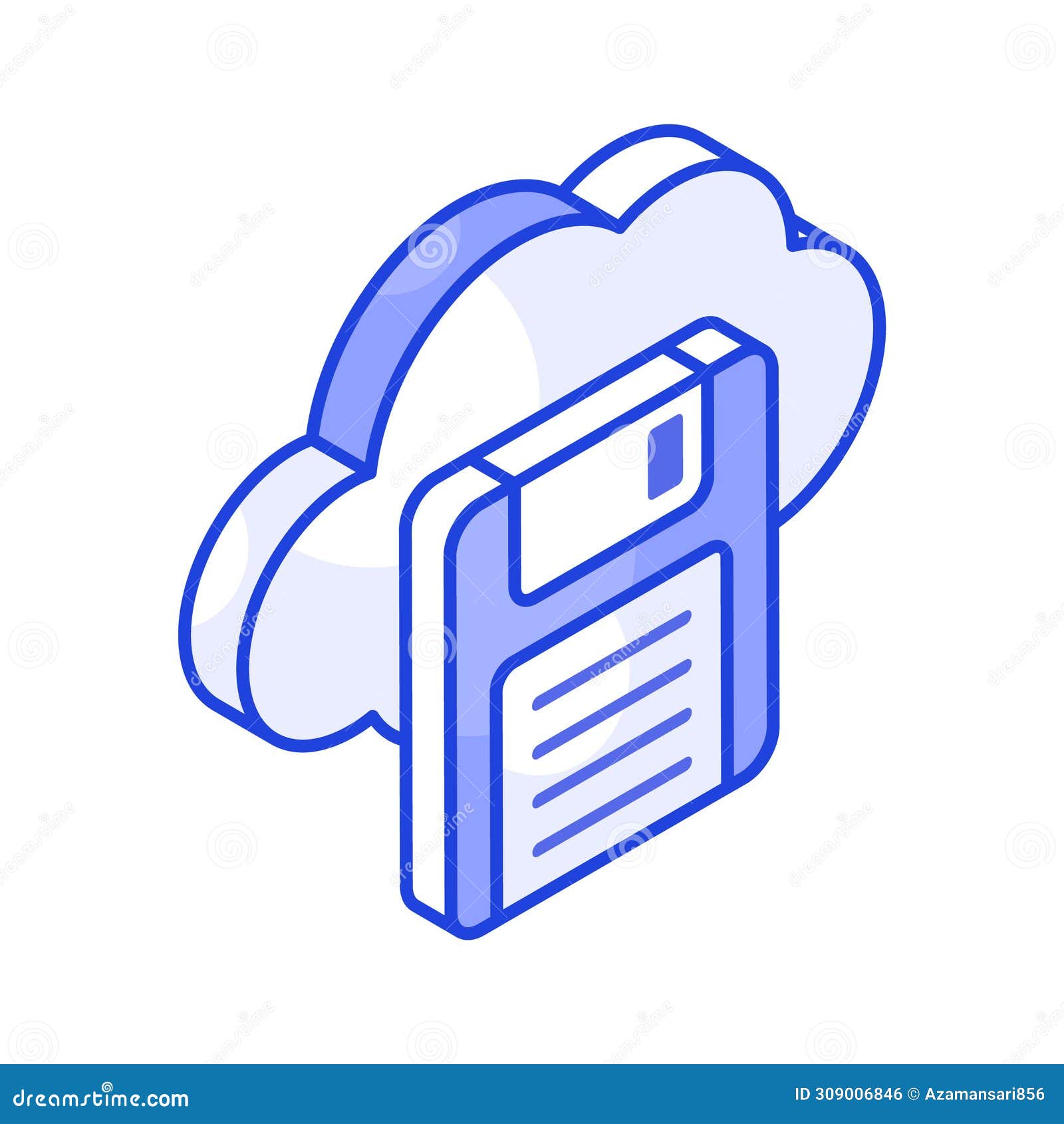 Premium Vector of Cloud Storage Isometric Style, Editable Icon Stock Vector - Illustration of ...