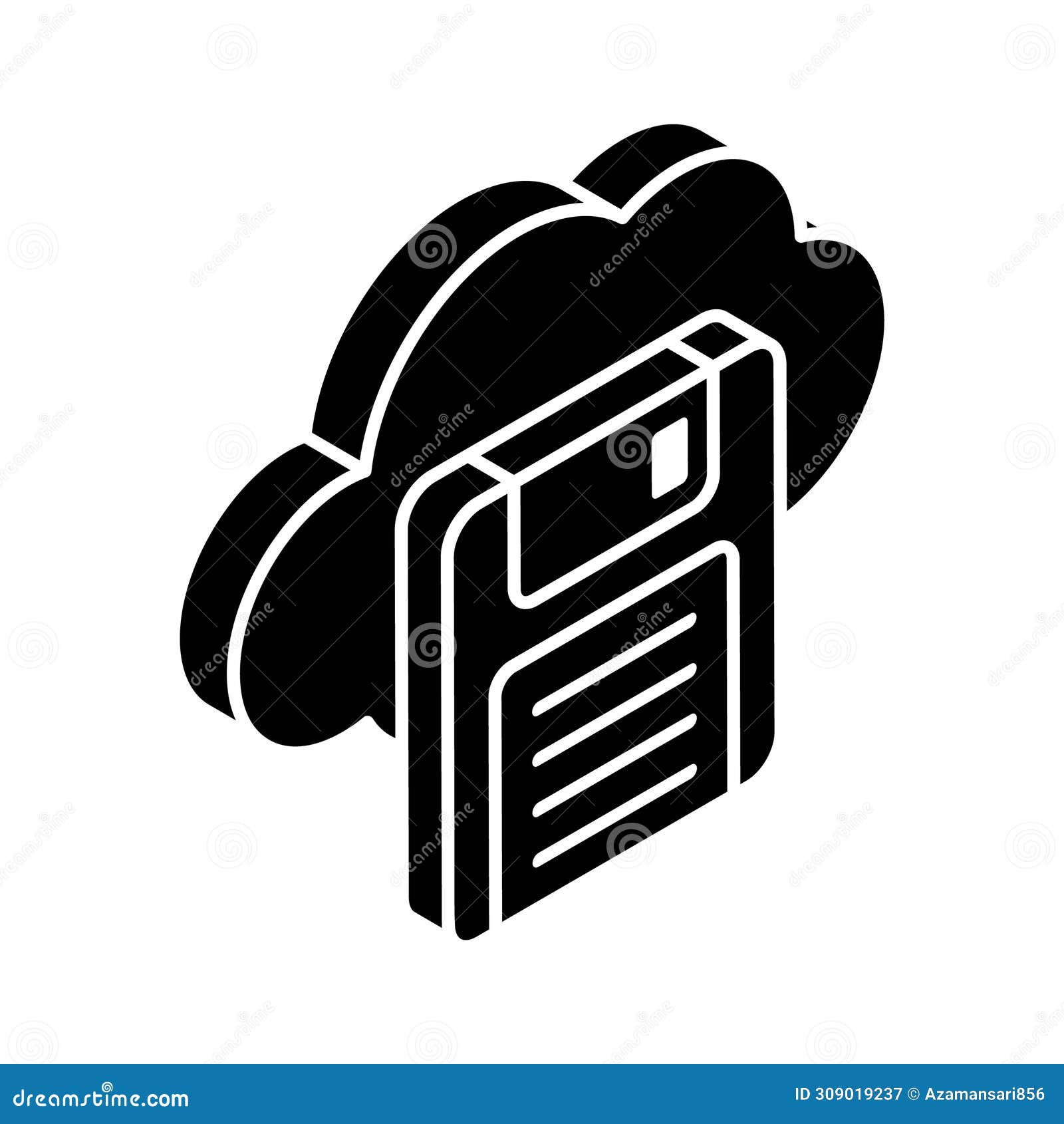 Premium Vector of Cloud Storage Isometric Style, Editable Icon Stock Vector - Illustration of ...