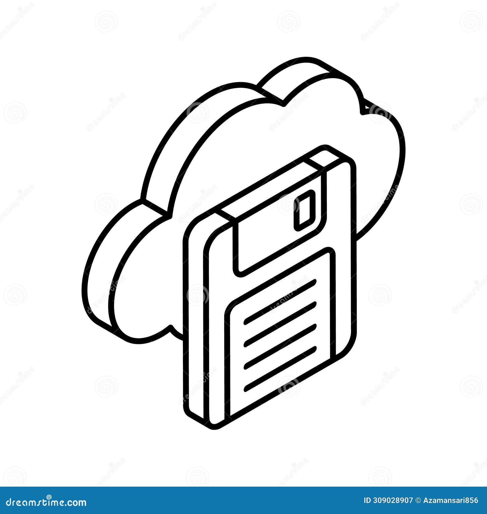 Premium Vector of Cloud Storage Isometric Style, Editable Icon Stock Vector - Illustration of ...