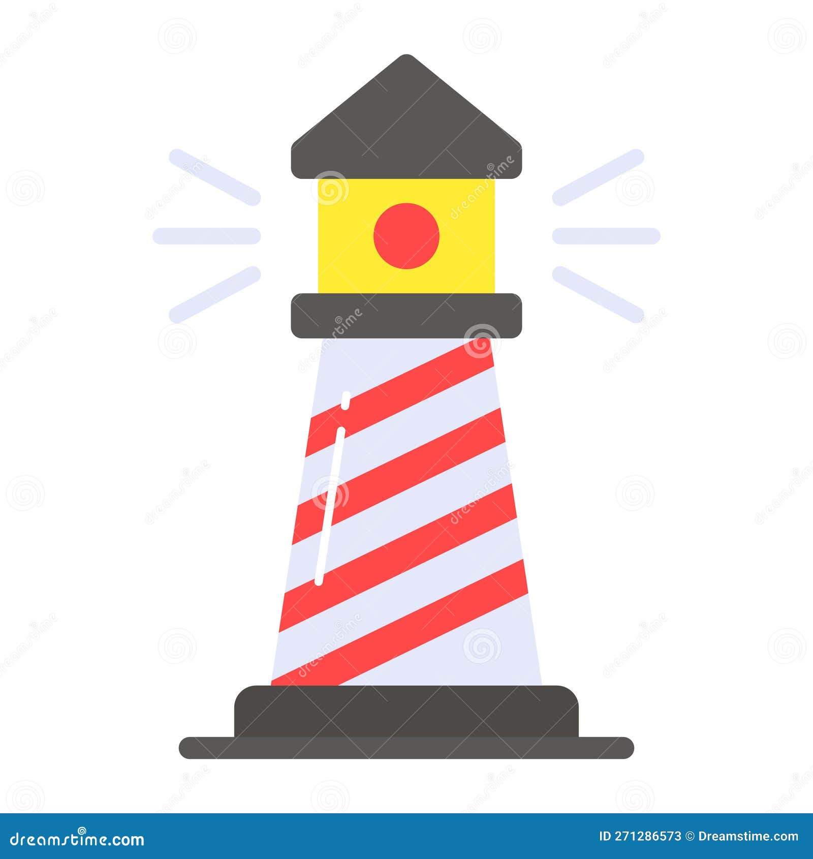 Premium Vector Design of Lighthouse, Seashore Navigational Pole Icon ...