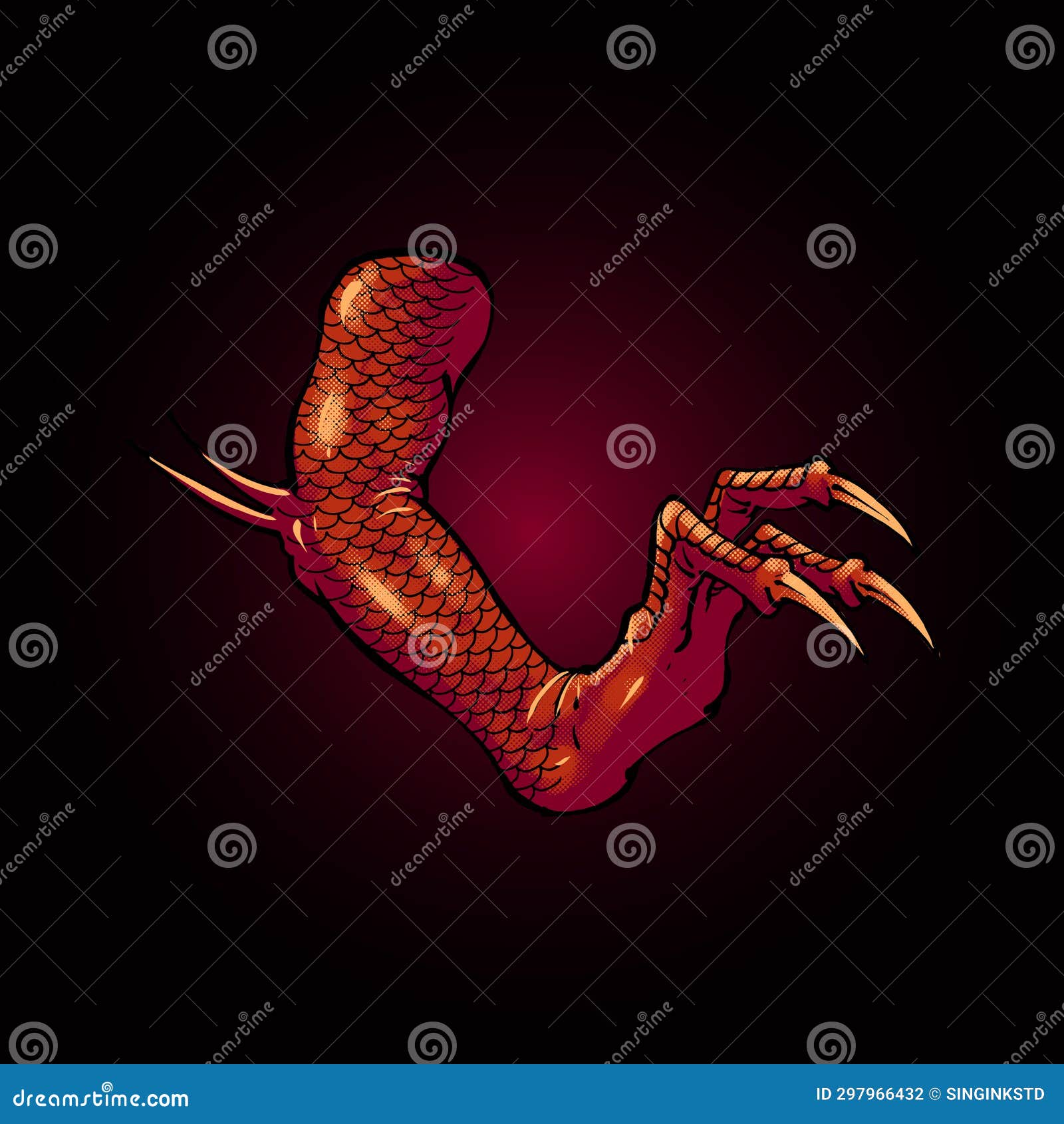 Premium Vector Dragon Hand Element Pose Stock Vector - Illustration of ...