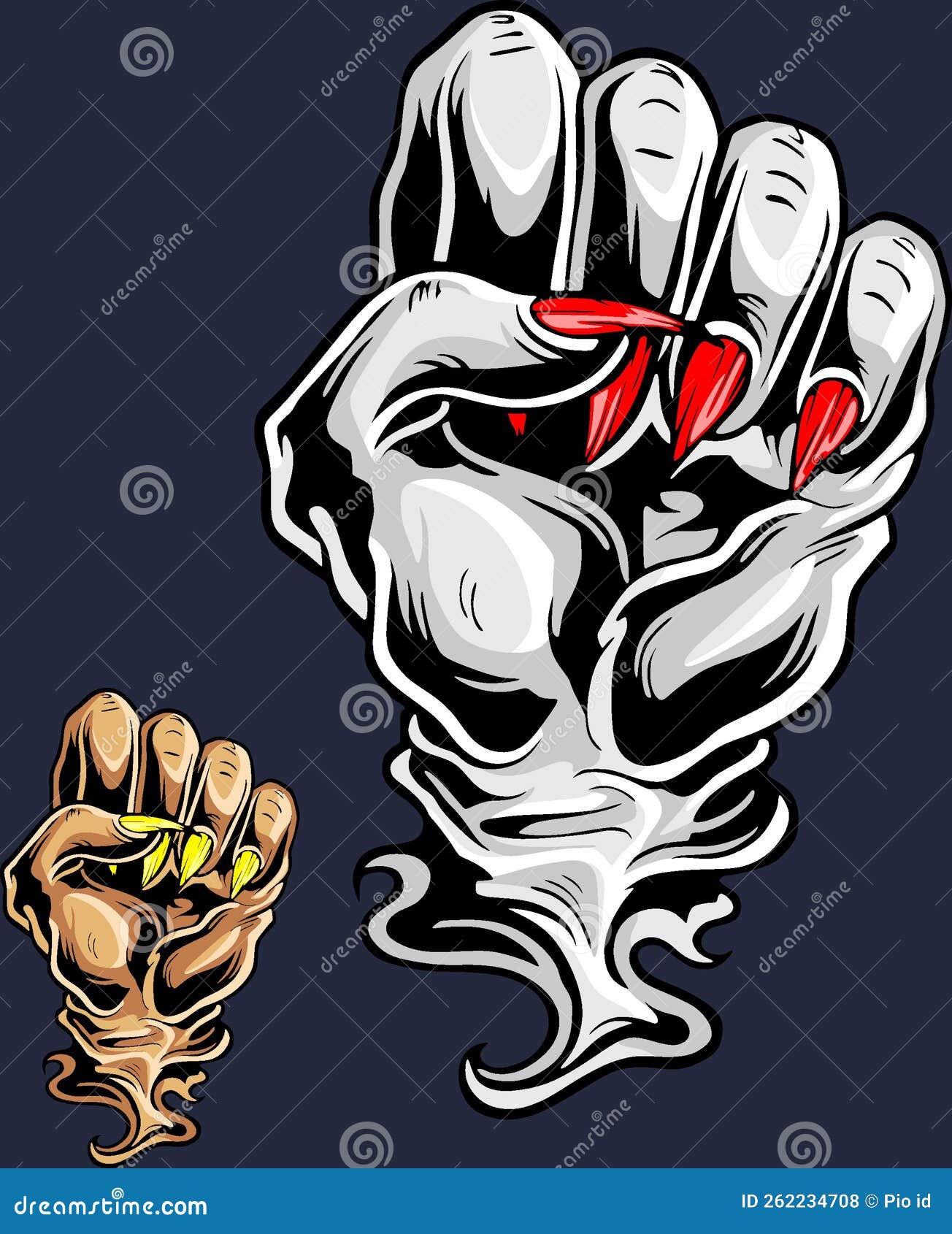 Hand Devil 2 Vector Illustration Download Stock Vector - Illustration ...