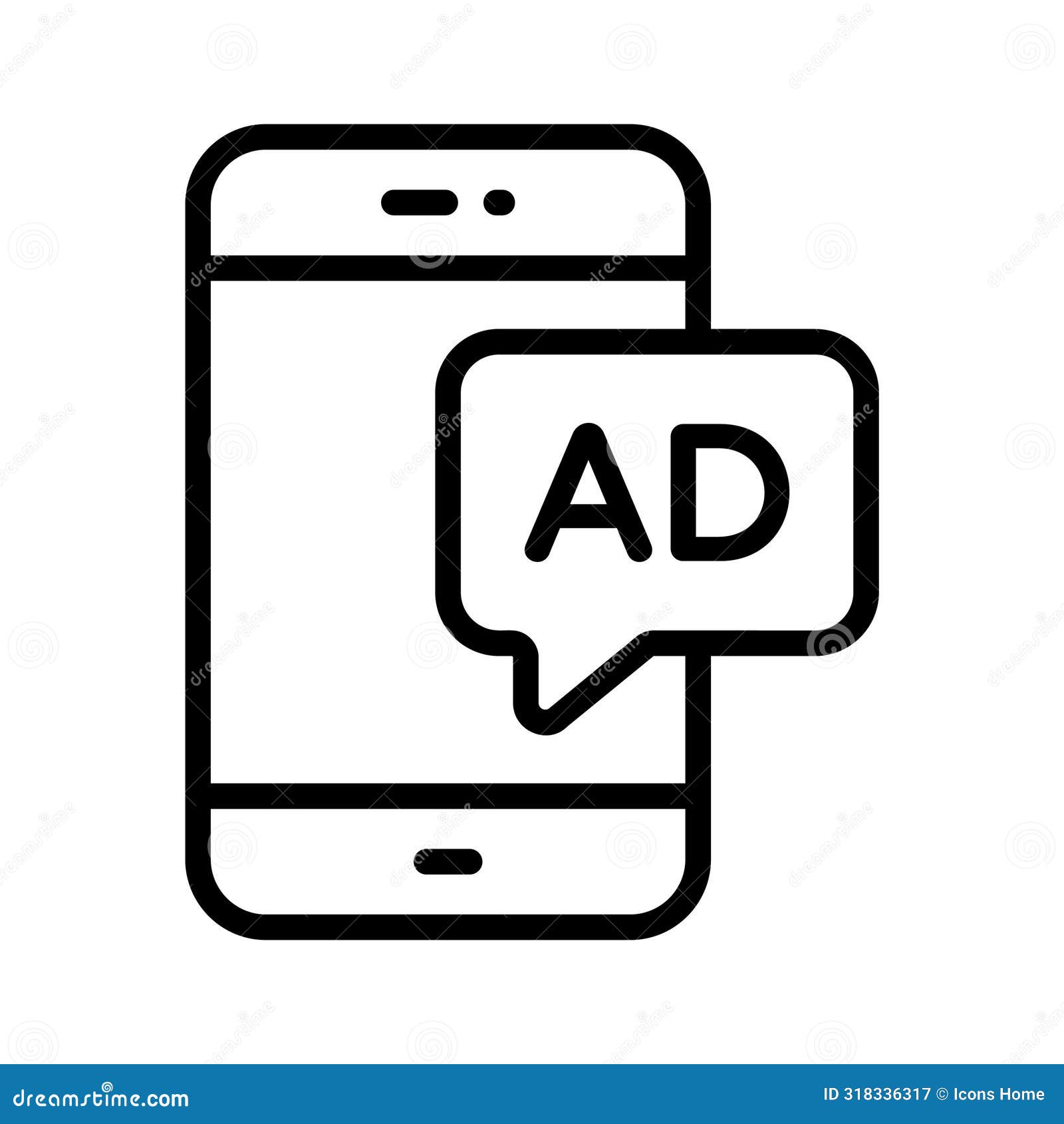 Premium Vector of Mobile Advertisement, Mobile Ads Ico Stock Vector ...