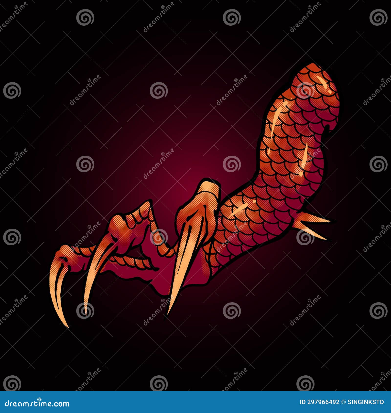Premium Vector Red Dragon Hand Element Stock Vector - Illustration of ...