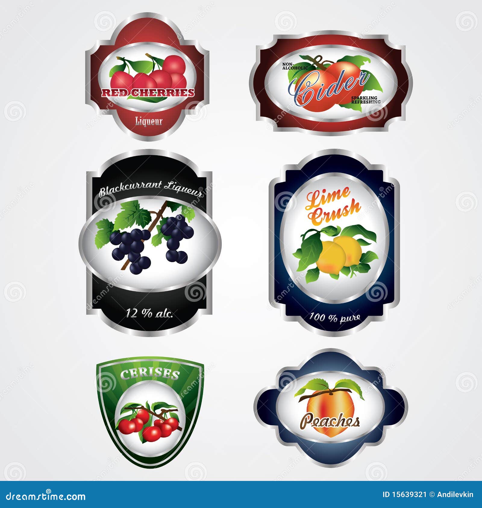 Premium Vintage Fruit Labels Stock Vector - Illustration of arms ...