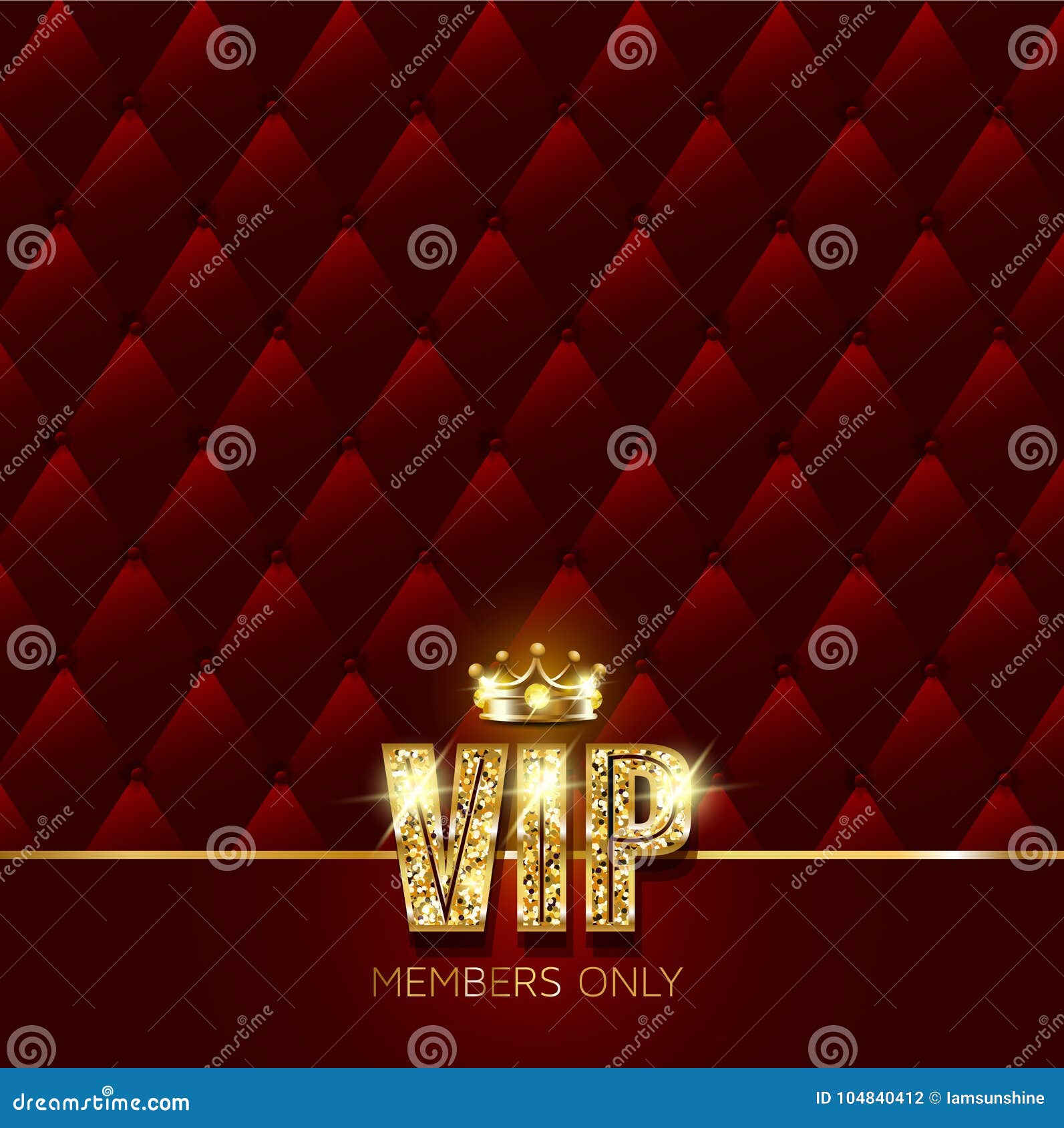 Premium Vip Card with Crown and Glitter Stock Vector - Illustration of ...