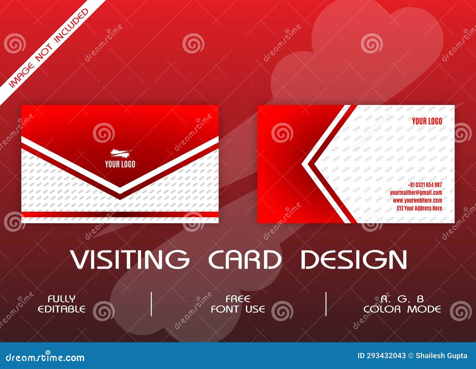 Visiting Card Post Design stock image. Image of media - 293432043