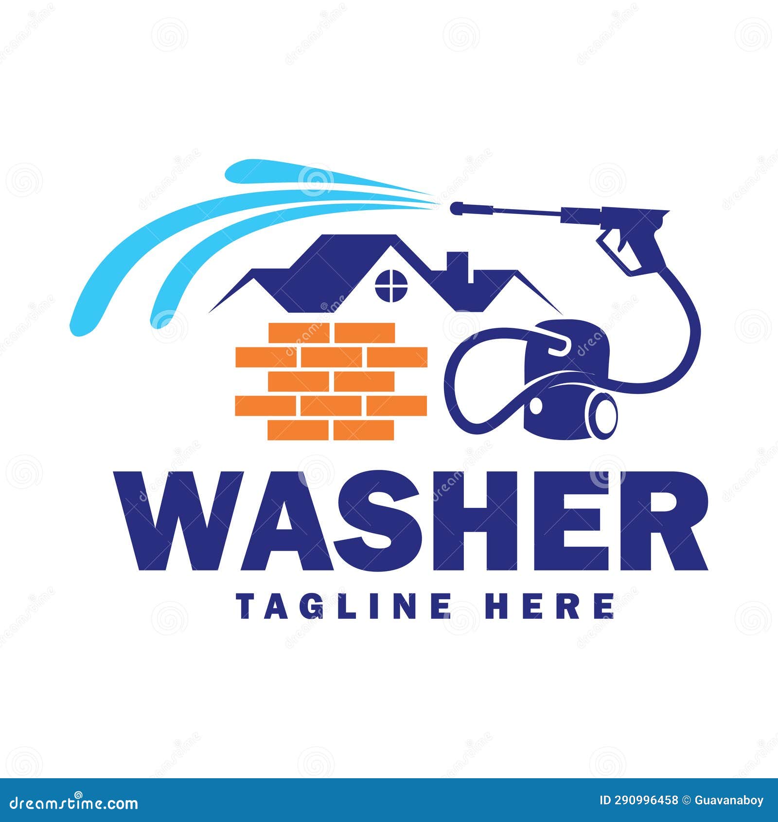 Premium Washer Logo Design Template Stock Illustration - Illustration ...