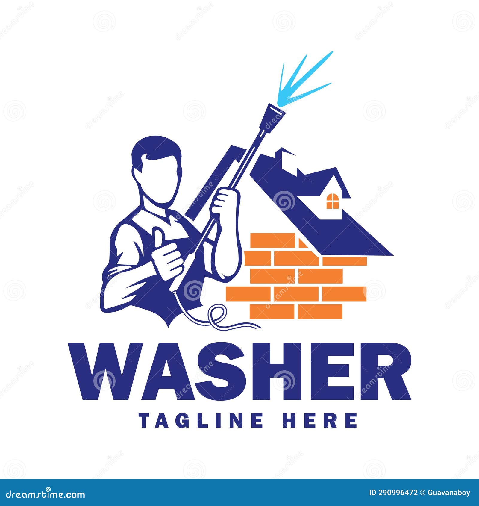 Premium Washer Logo Design Template Stock Vector - Illustration of ...