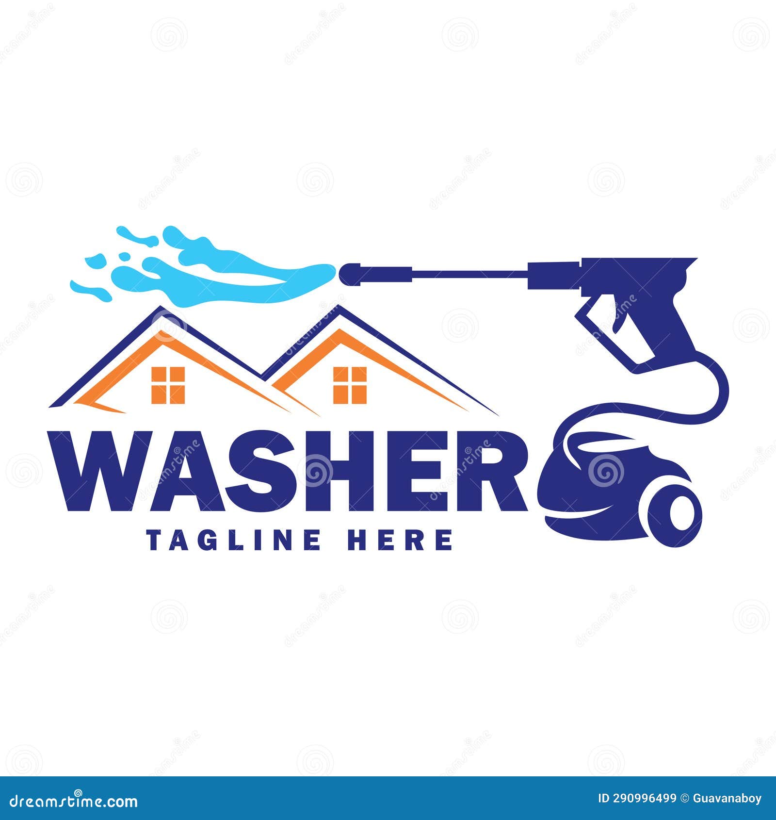 Premium Washer Logo Design Template Stock Illustration - Illustration ...