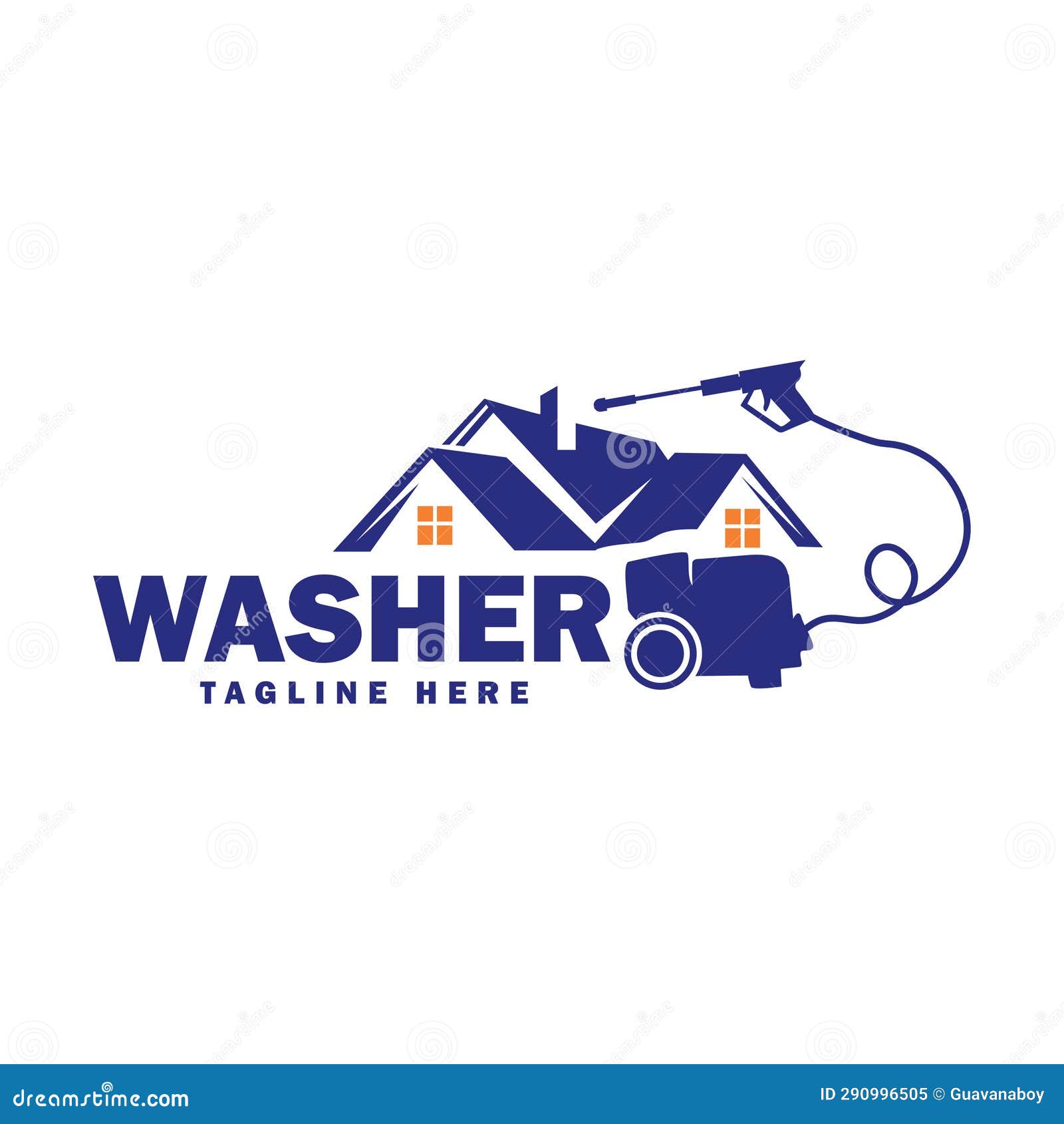 Premium Washer Logo Design Template Stock Illustration - Illustration ...